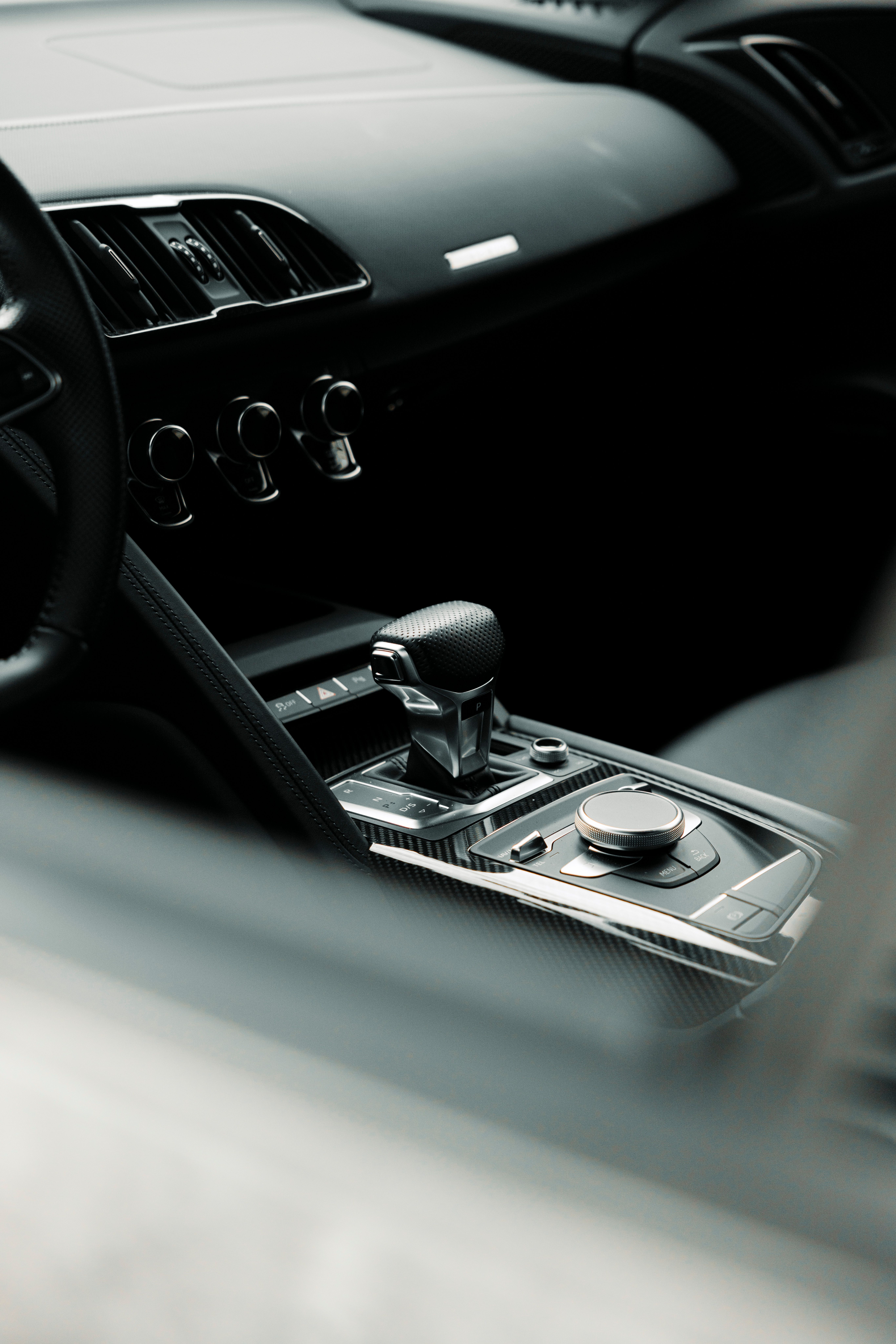 Modern Luxury Car Interior with Gear Shift · Free Stock Photo