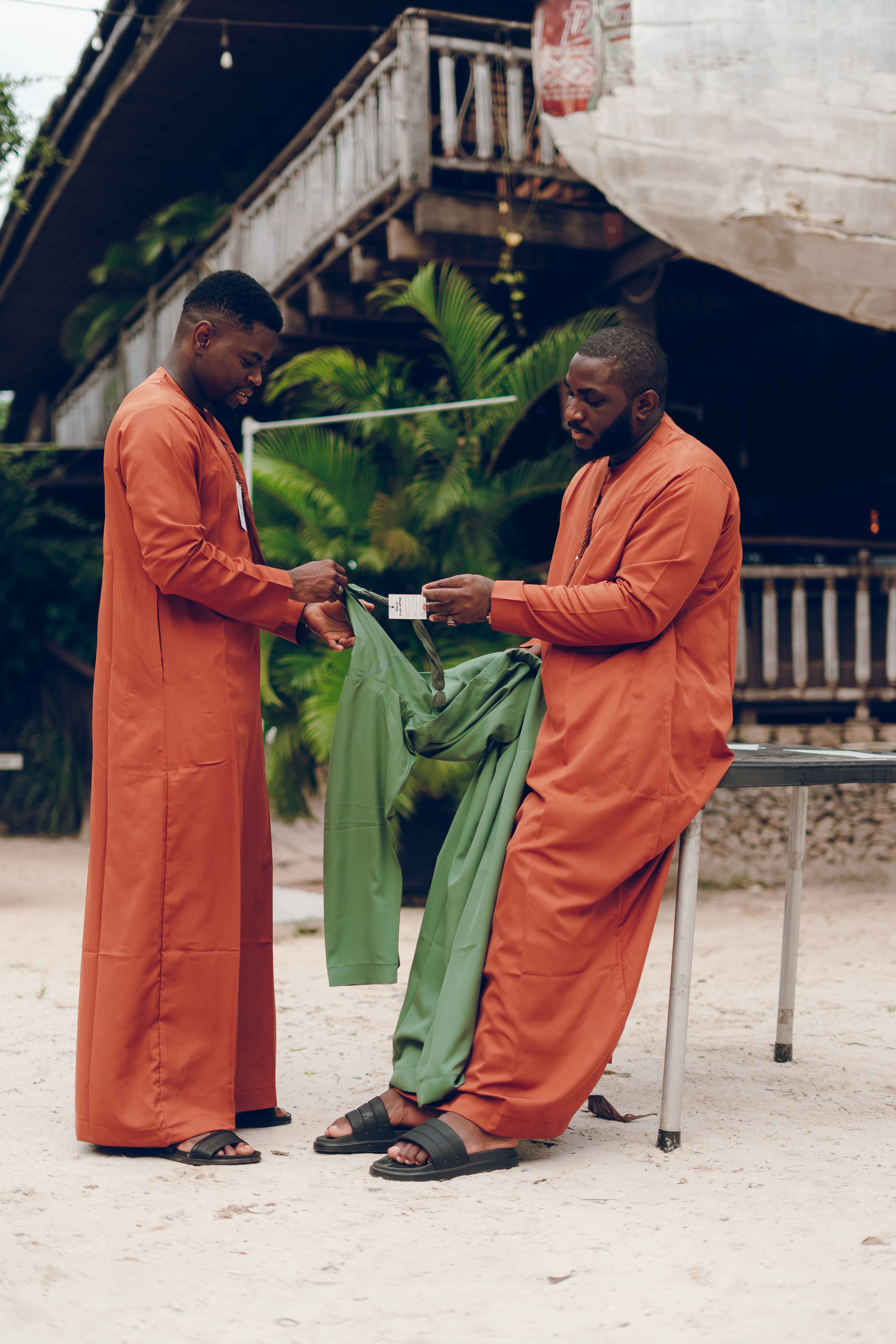Nigerian Men in Traditional Outfit Outdoors · Free Stock Photo