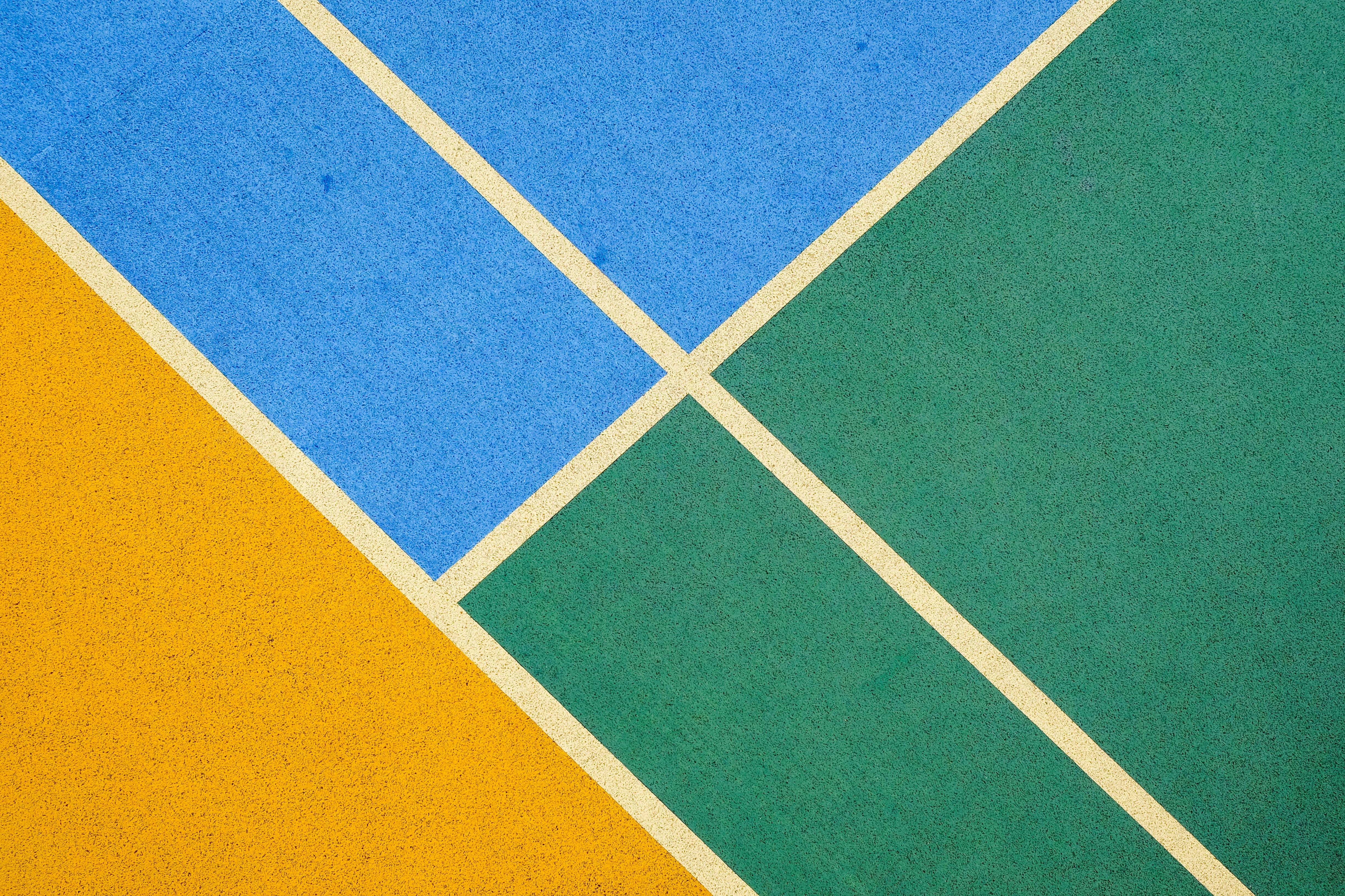 Colorful Geometric Basketball Court Pattern · Free Stock Photo