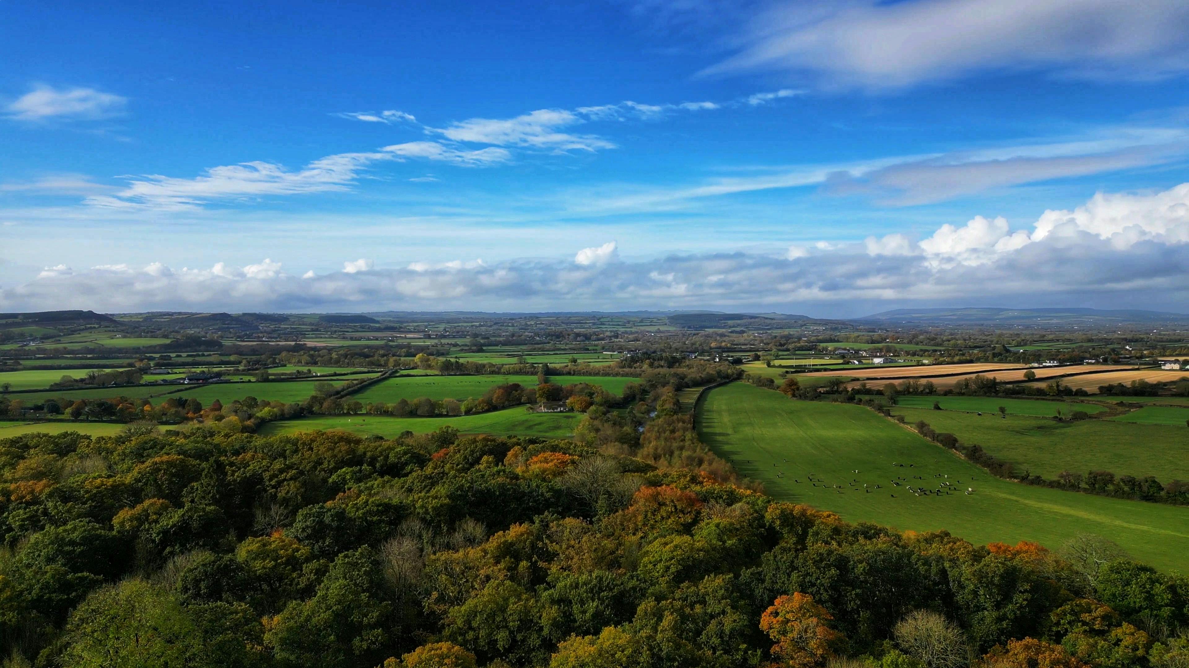 Aerial View of Idyllic Countryside Landscape · Free Stock Photo