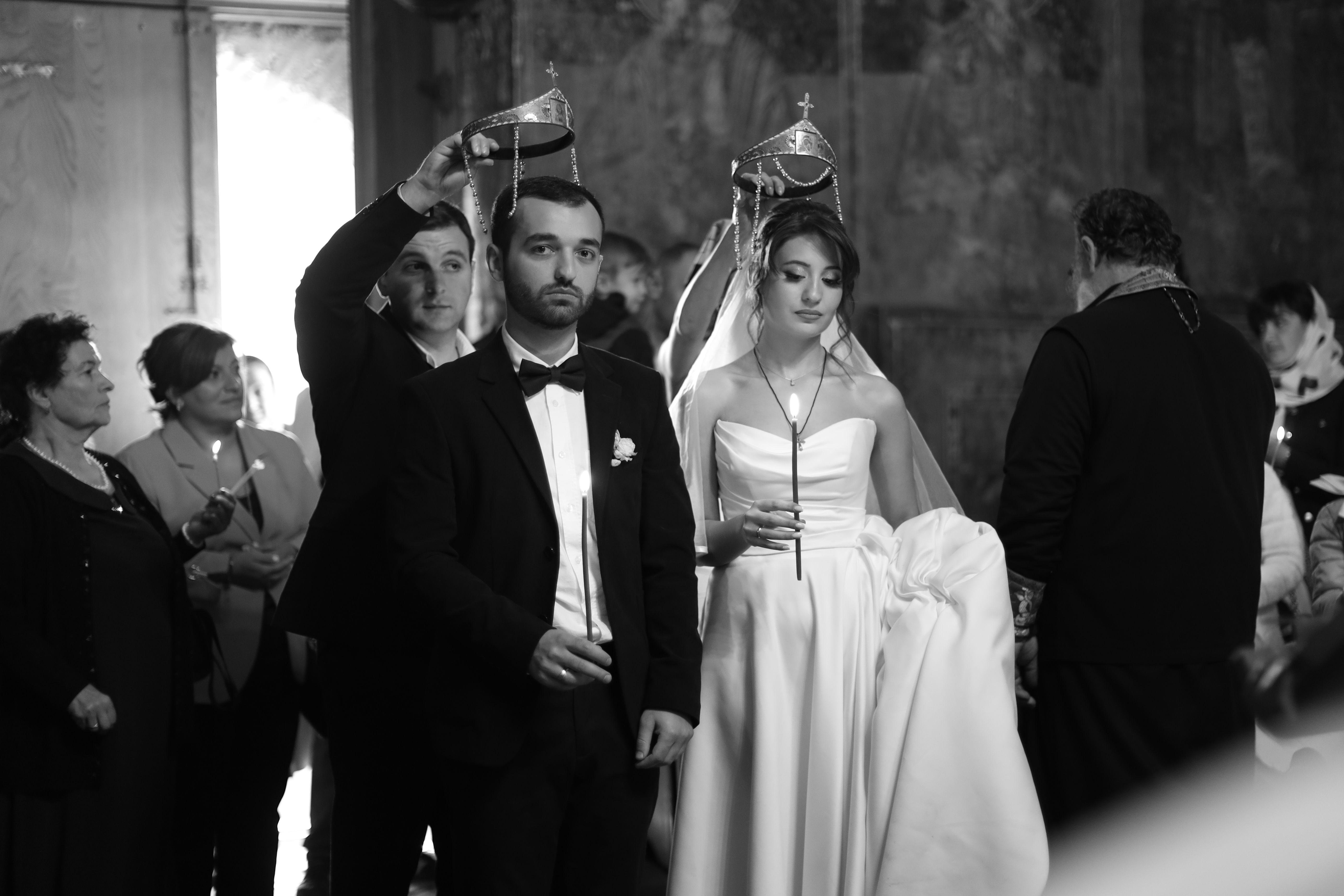 Elegant Black and White Wedding Ceremony Scene · Free Stock Photo