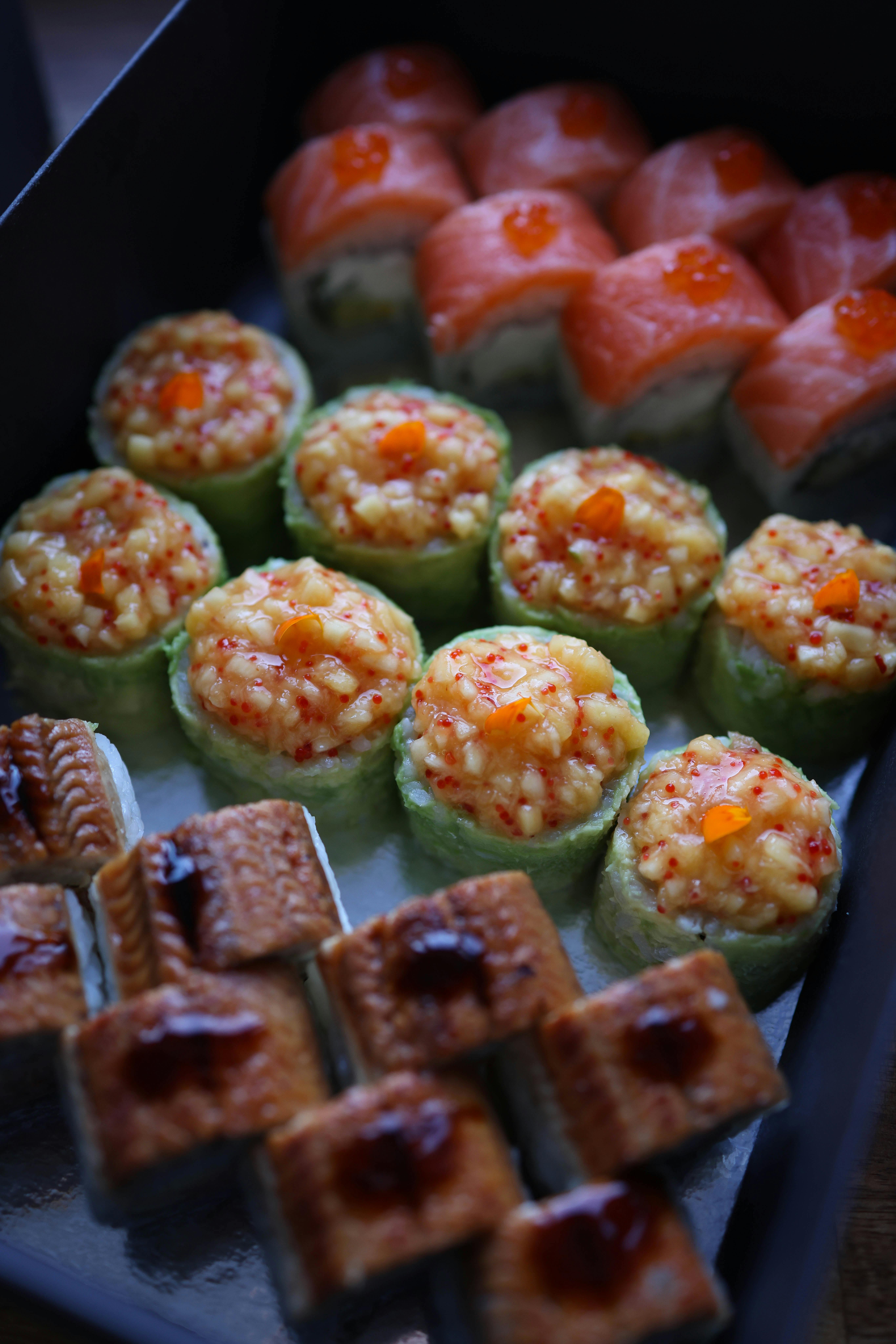 Assorted Sushi Rolls in a Box · Free Stock Photo