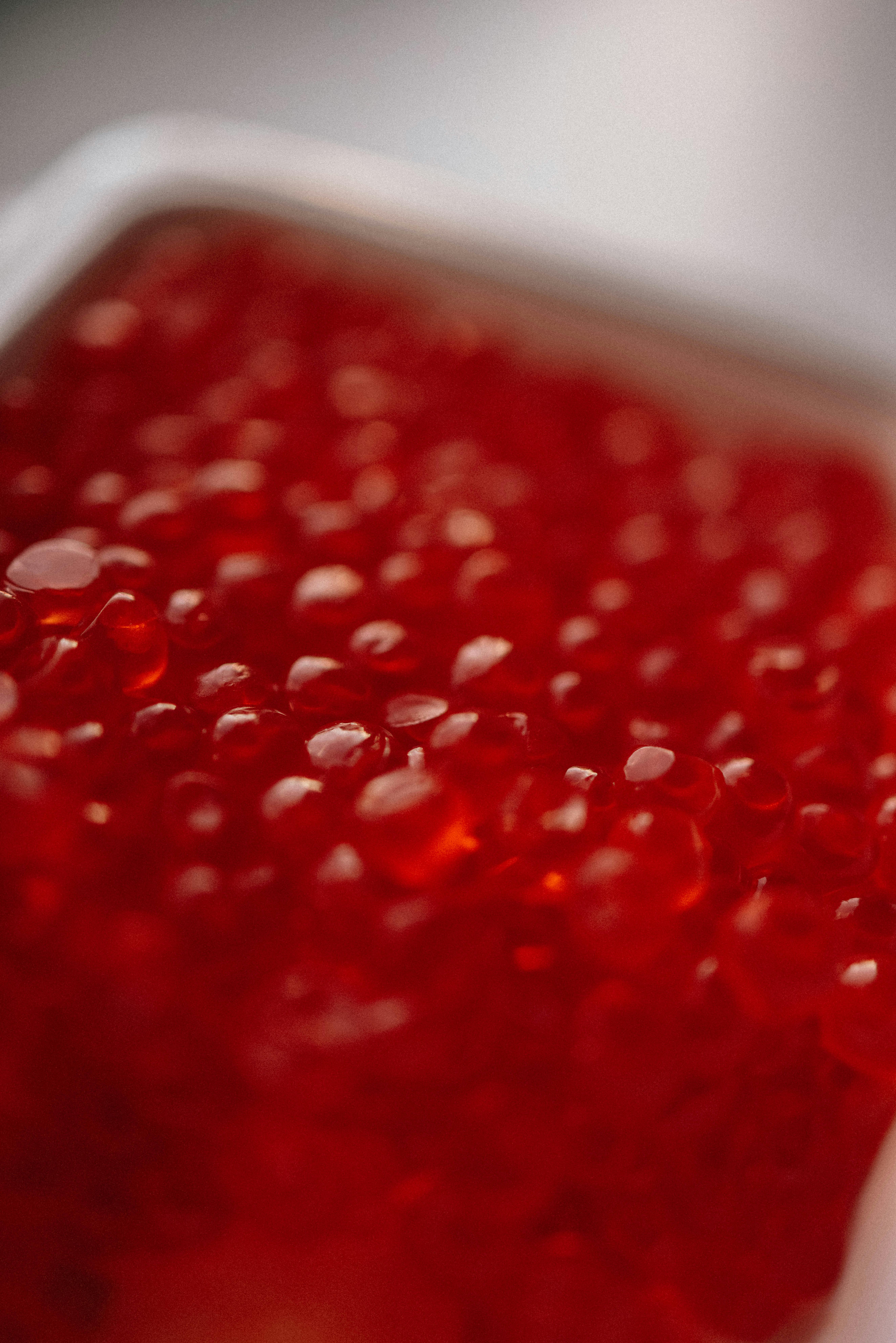 Close-Up of Vibrant Red Caviar Pearls · Free Stock Photo