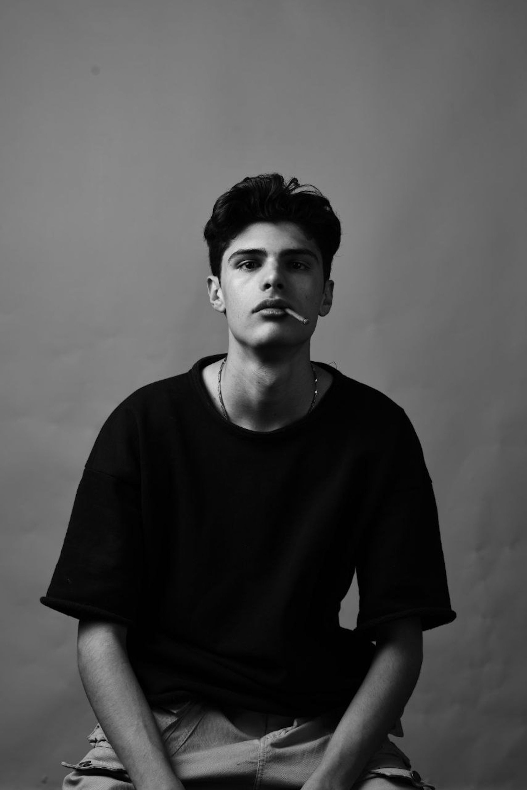 Moody Black and White Portrait of Young Man · Free Stock Photo