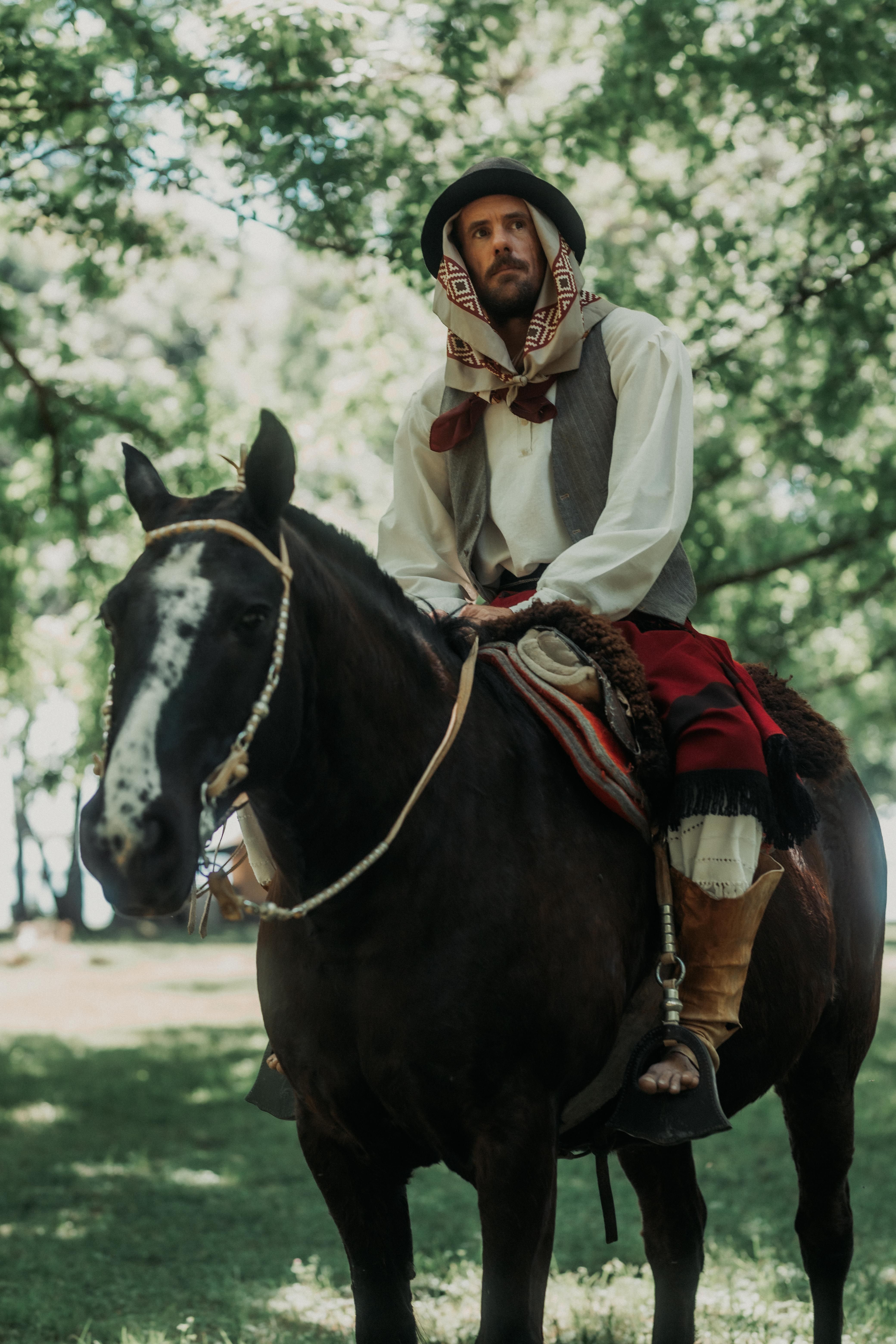 Traditional Gaucho on Horseback in Argentina · Free Stock Photo