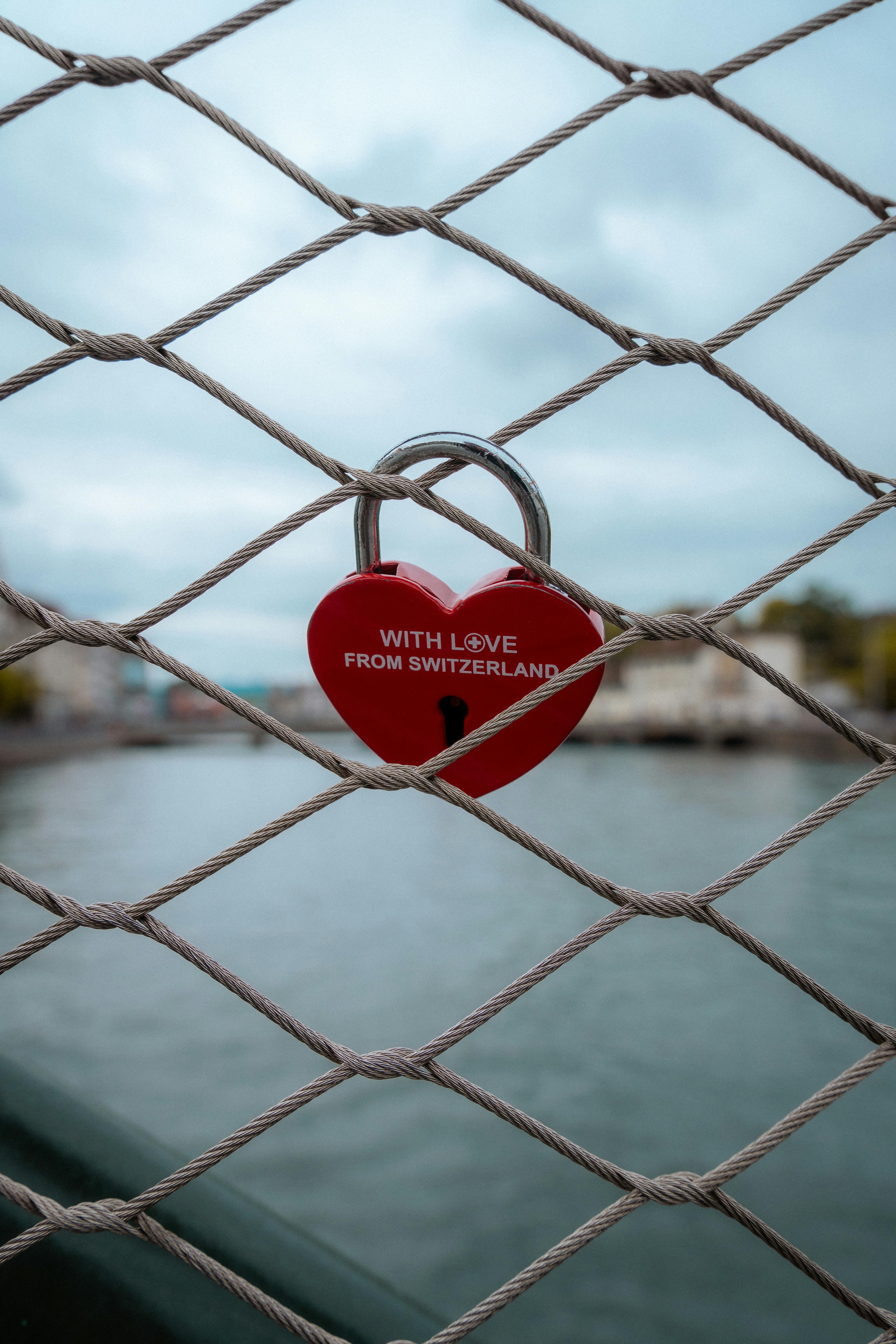 Silver-colored Heart Lock Bridge · Free Stock Photo