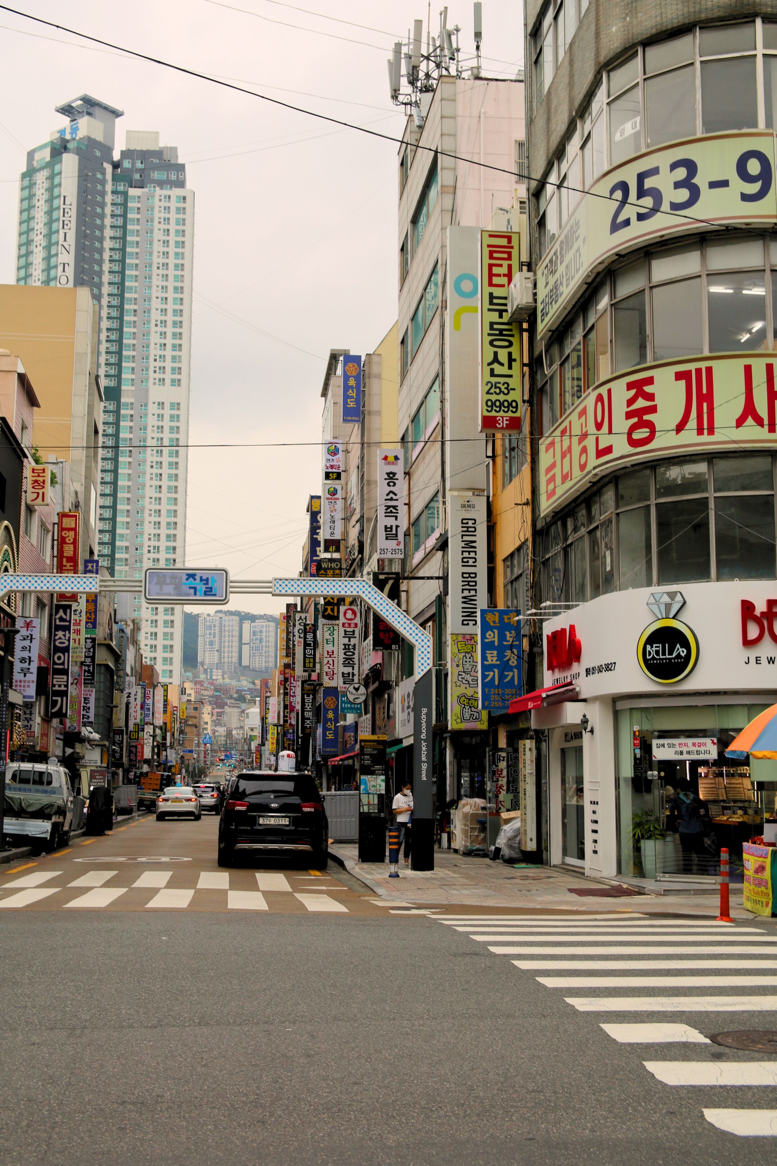 Vibrant Street Scene in Busan's Urban Center · Free Stock Photo