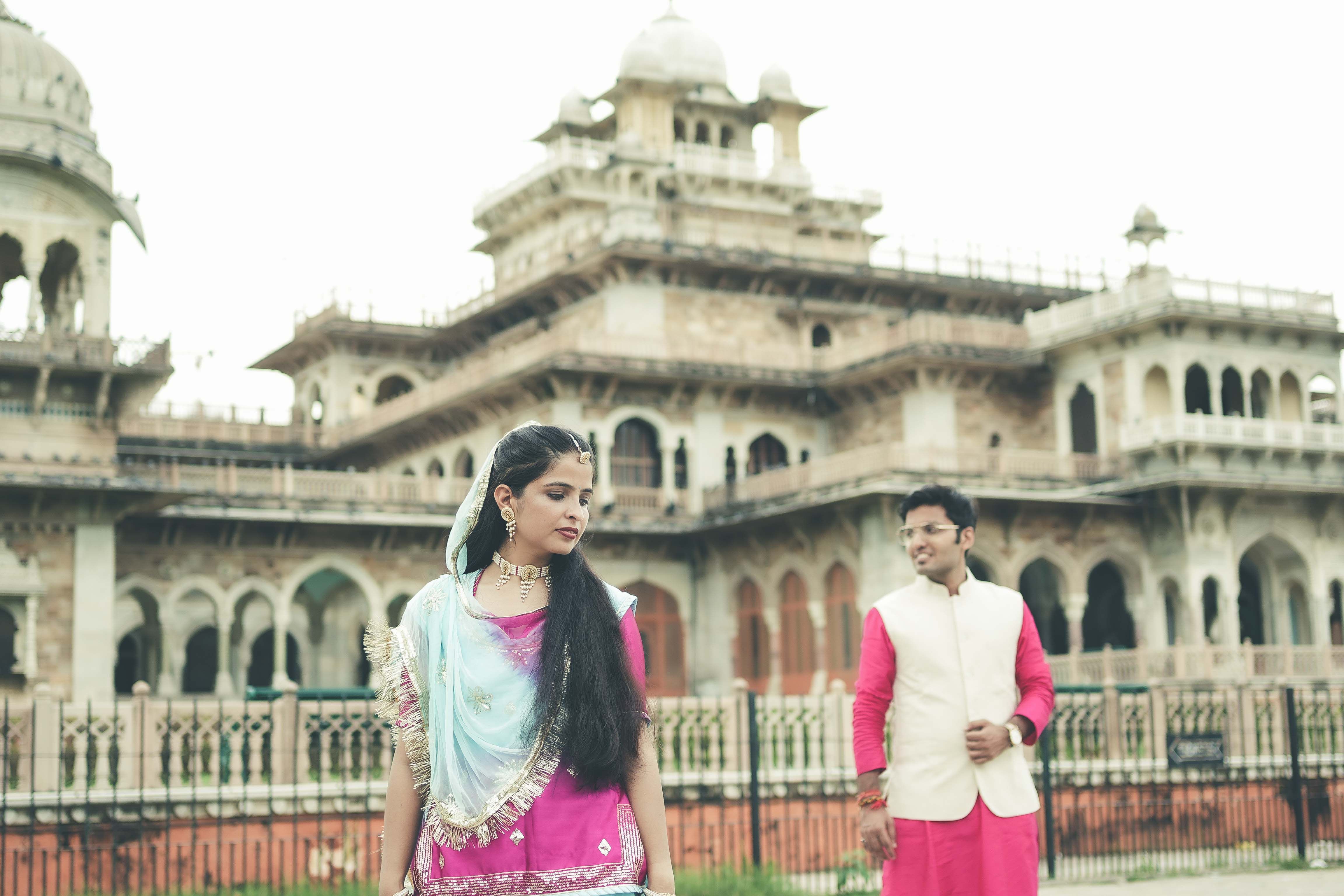 Traditional Indian Pre-Wedding Shoot in Jaipur · Free Stock Photo