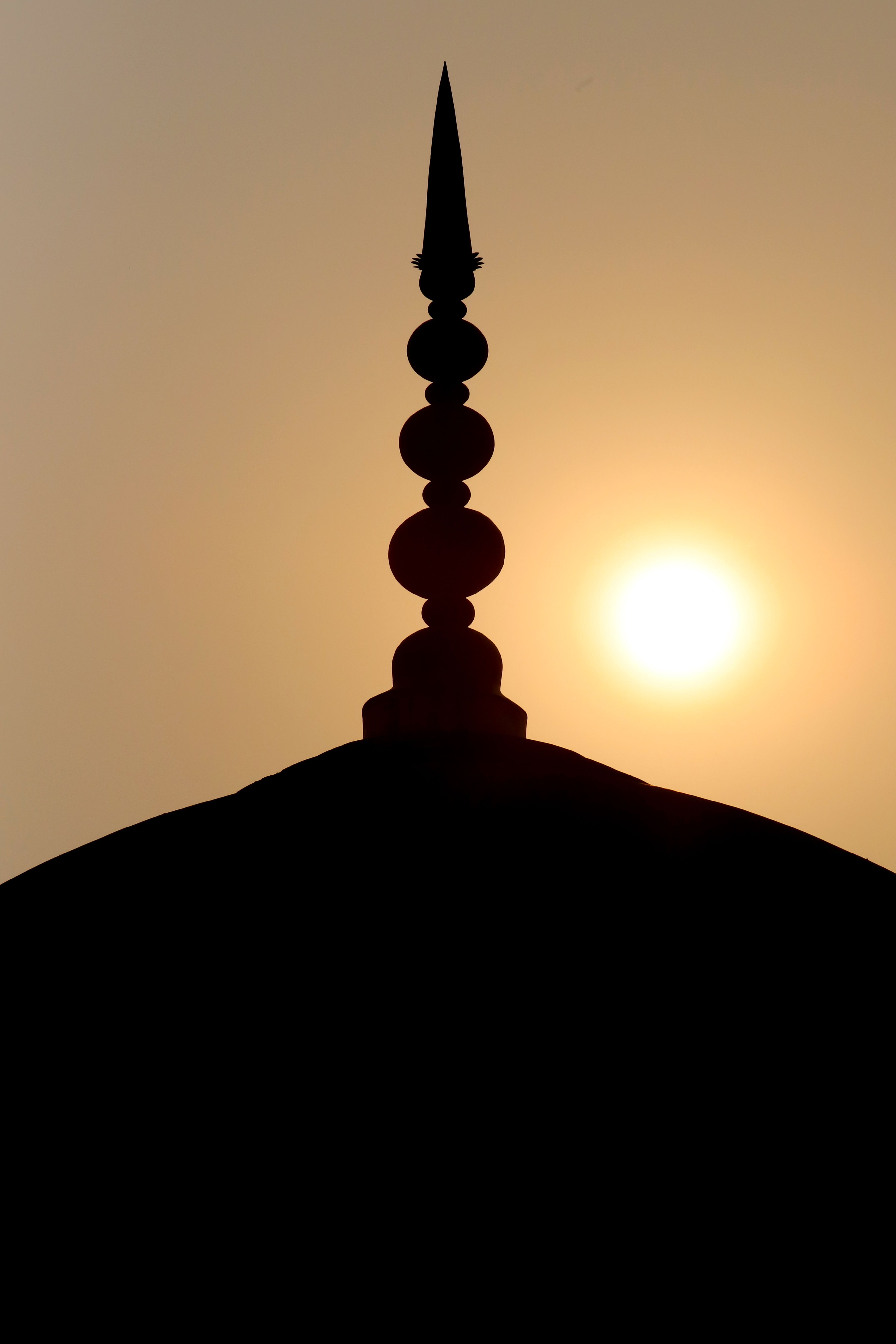 Silhouette of Dome Finial Against Sunset · Free Stock Photo