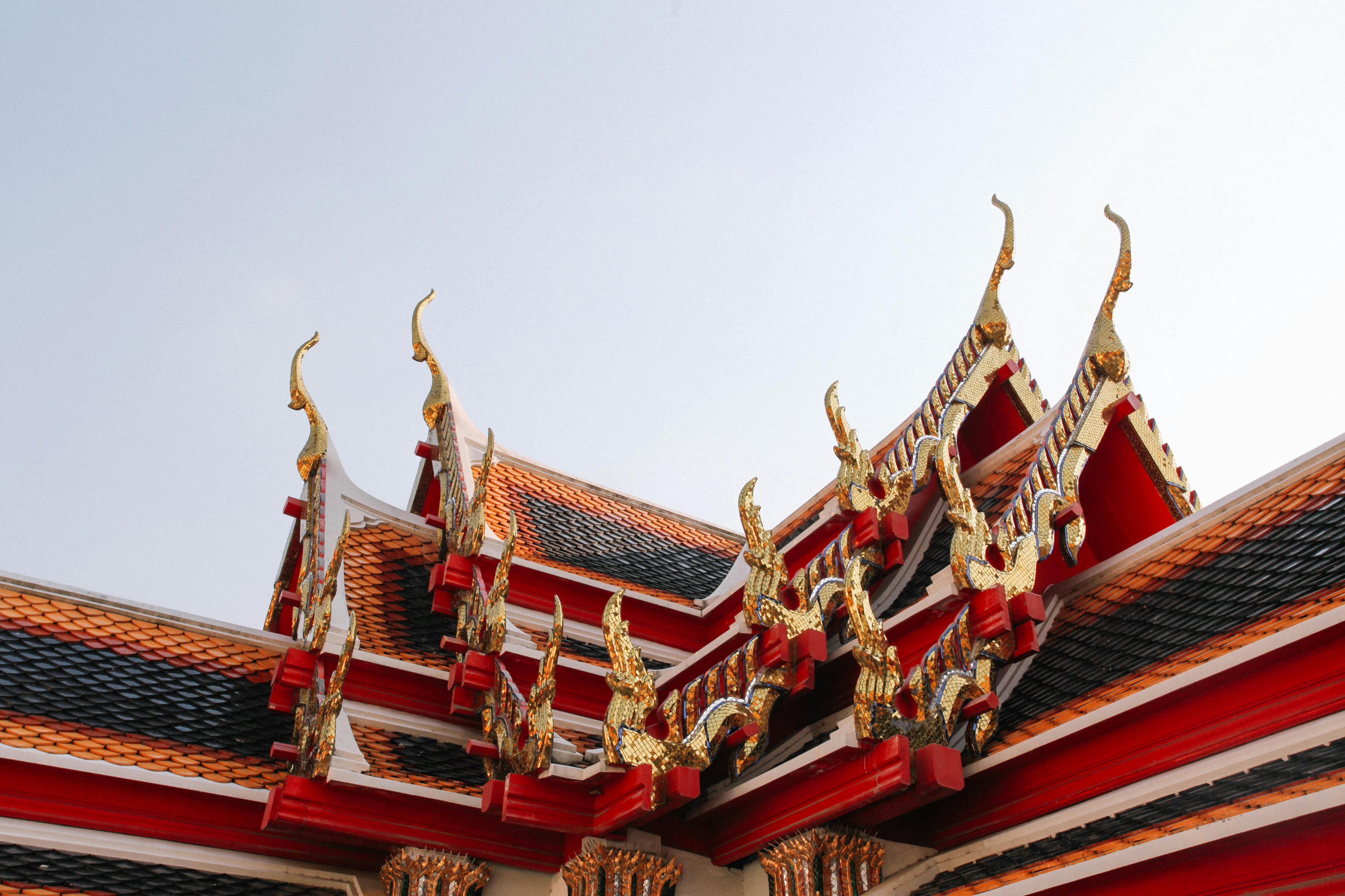 Intricate Roof Detail of Thai Architecture in Bangkok · Free Stock Photo