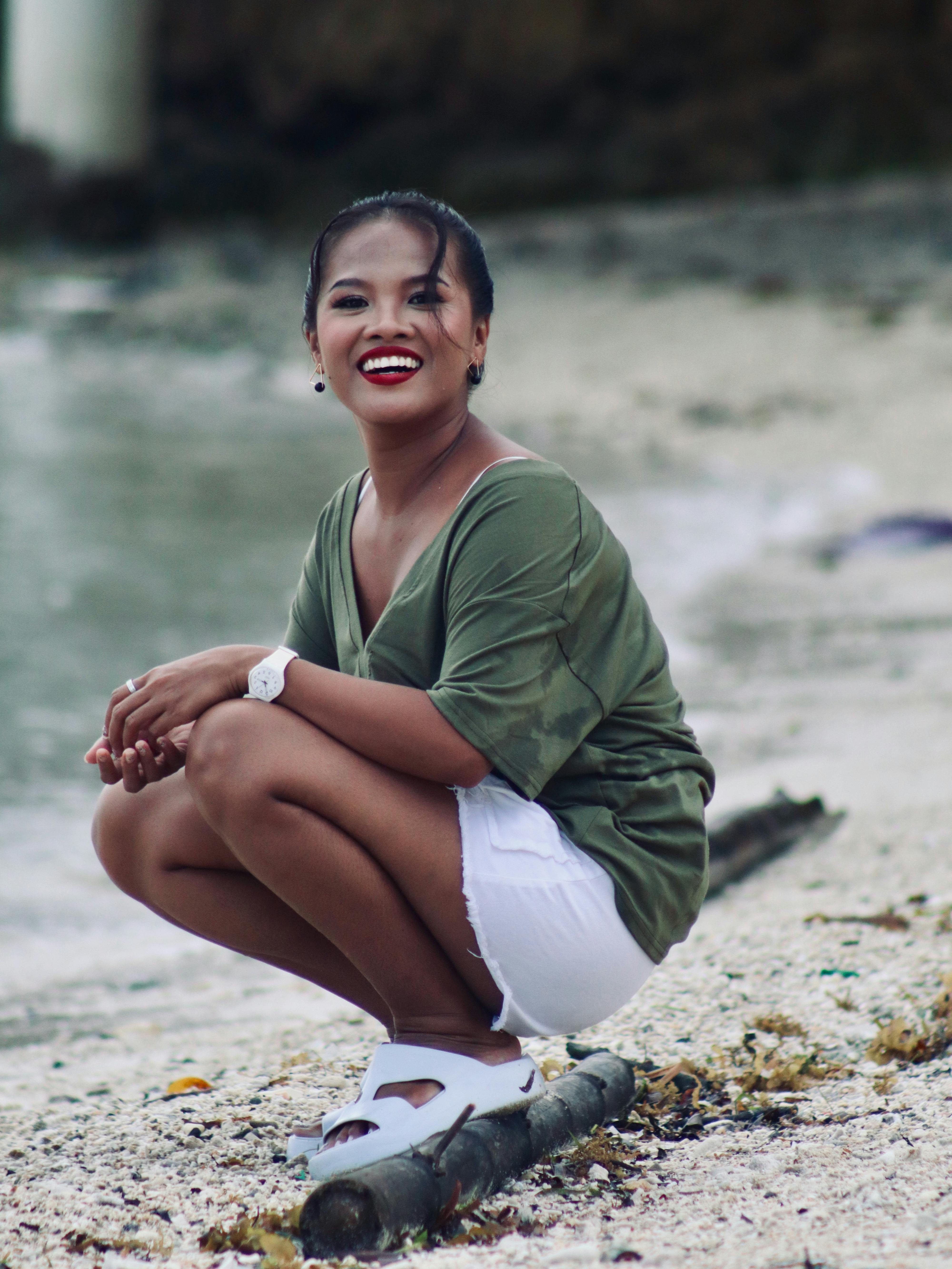 Joyful Woman by the Seashore in Bicol, Philippines · Free Stock Photo