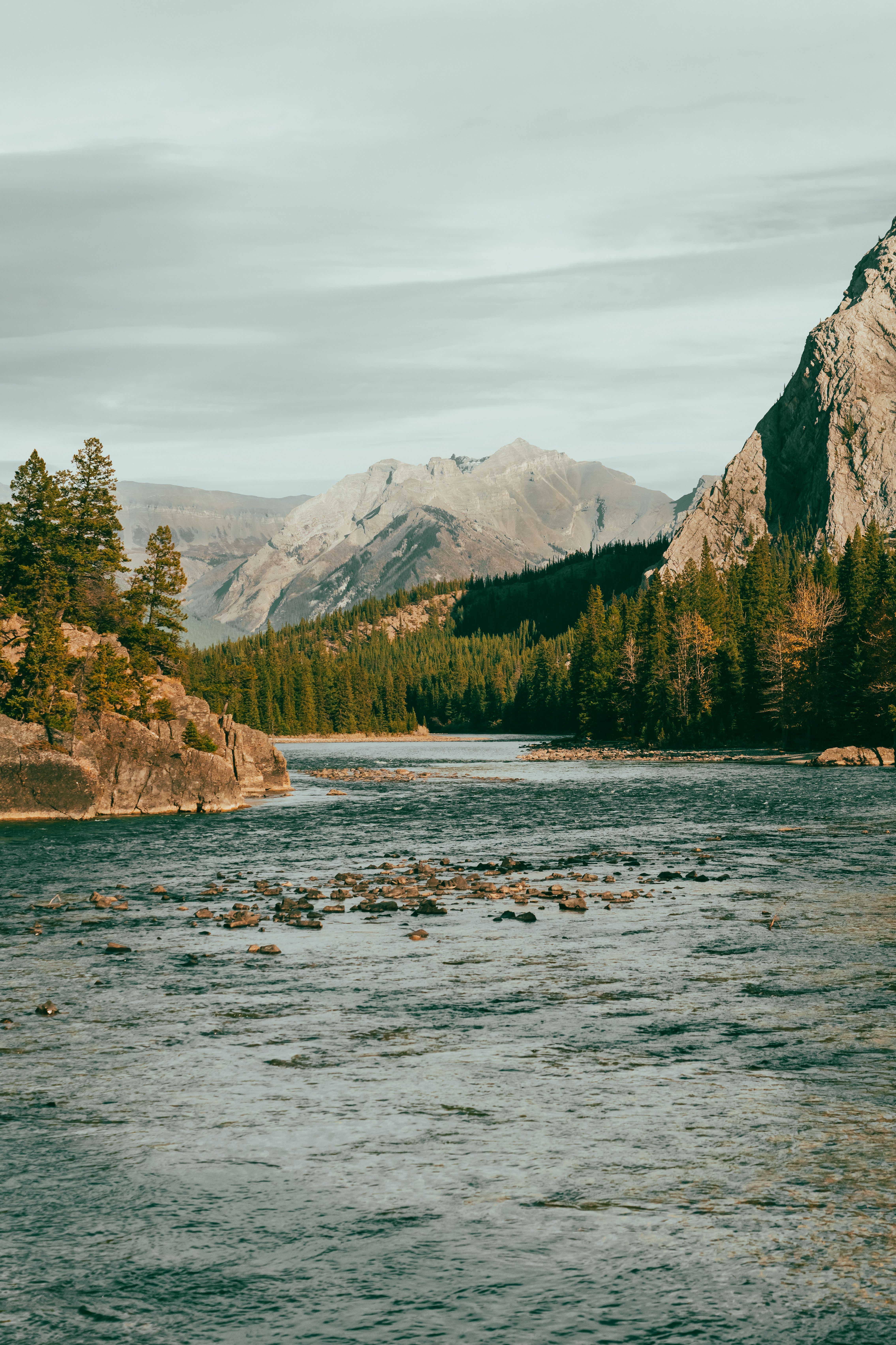 Scenic River and Mountains in Banff National Park · Free Stock Photo