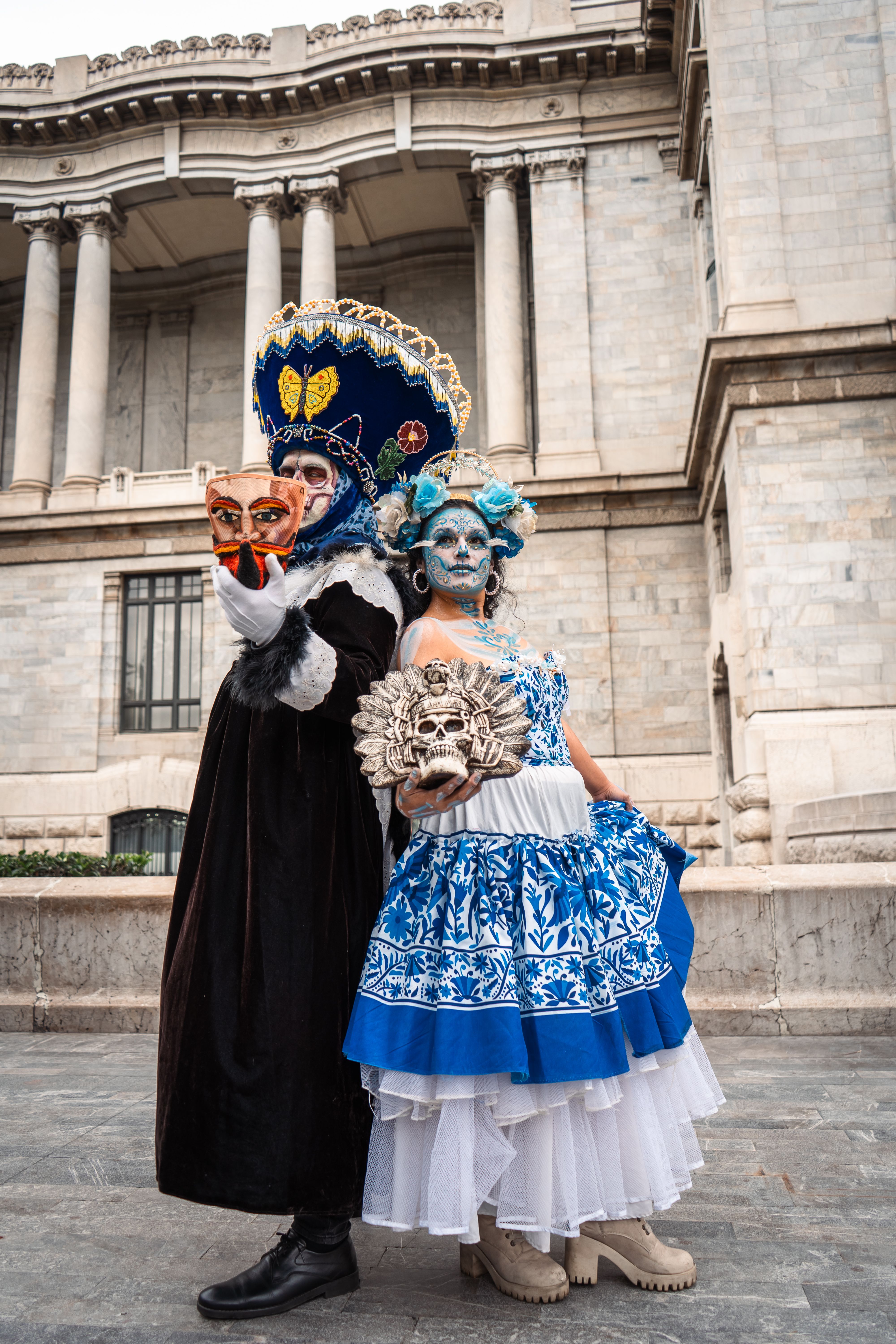 Mexican Traditional Catrina Costumes Celebration · Free Stock Photo