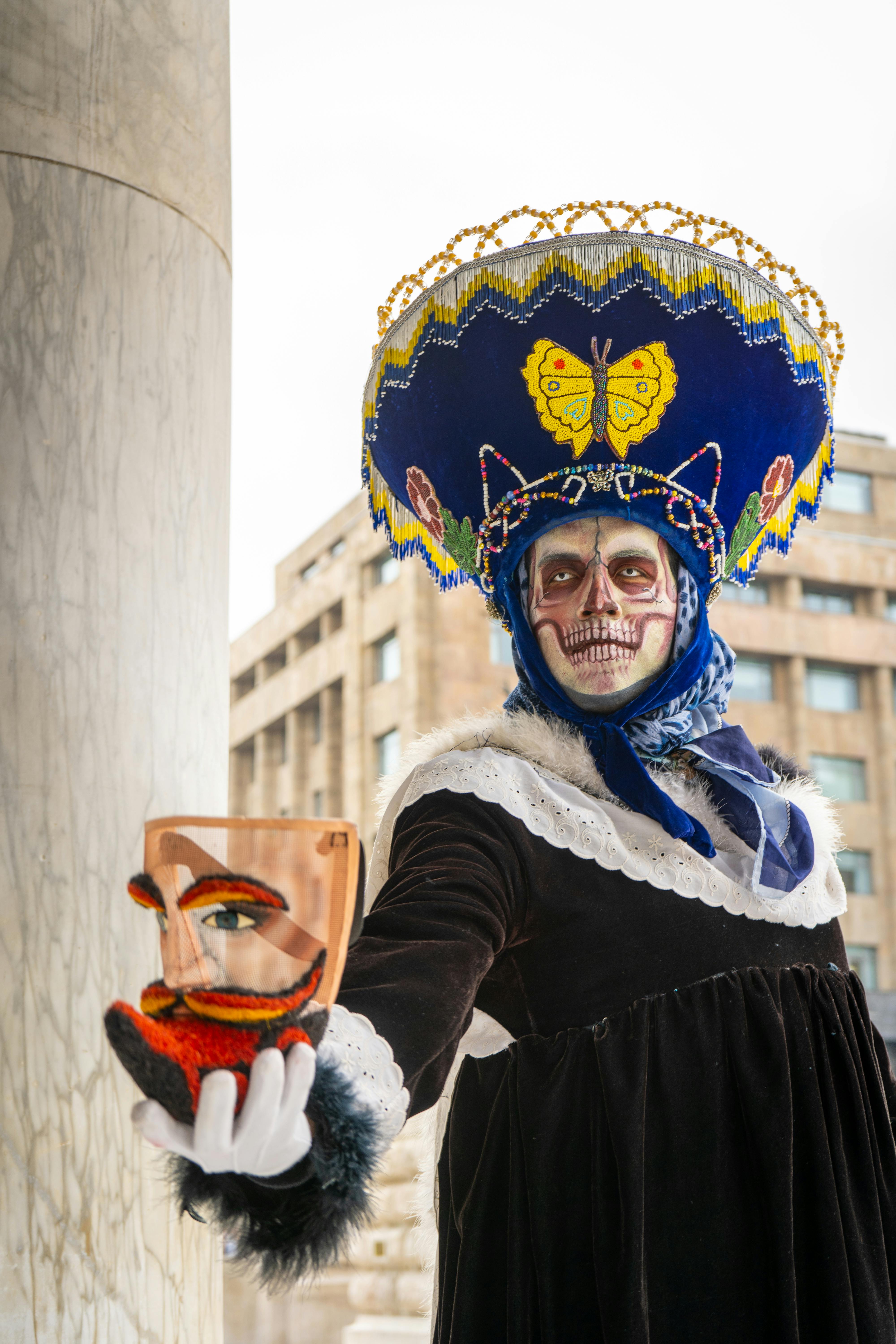 Vibrant Catrina Costume in Mexico City · Free Stock Photo