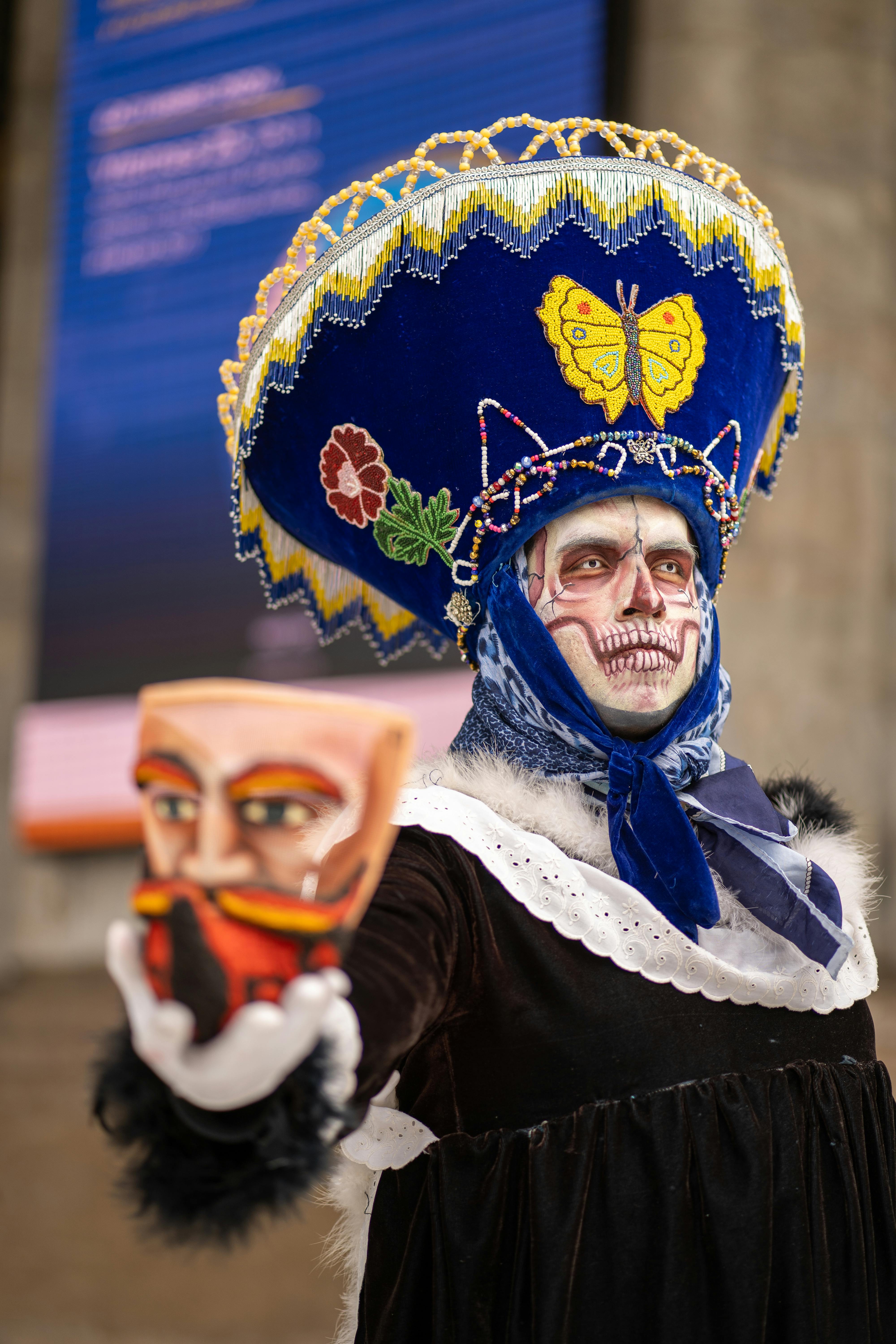 Vibrant Catrina Costume in Mexico City · Free Stock Photo