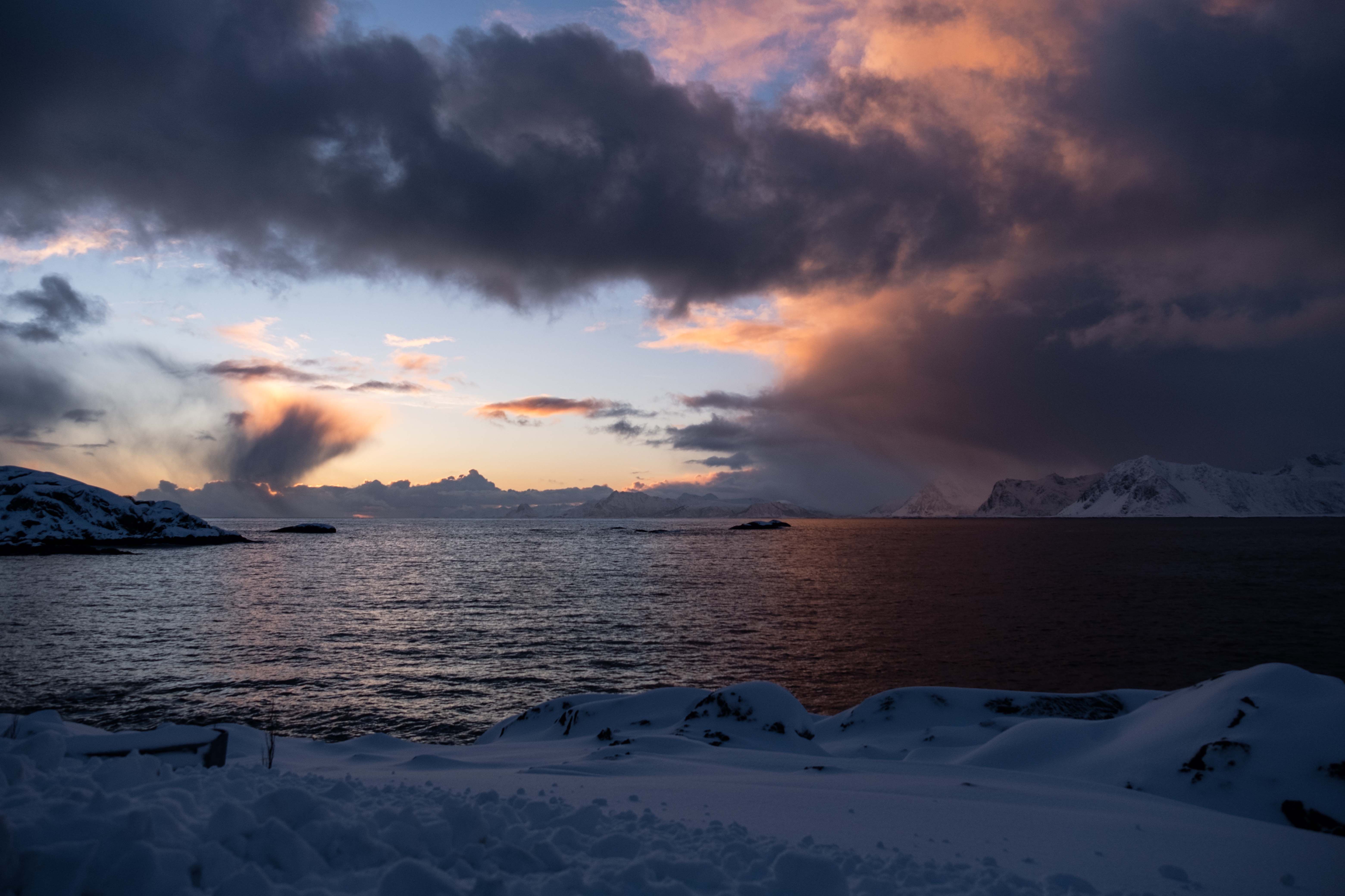 Winter Coastal Sunset in Arctic Landscape · Free Stock Photo