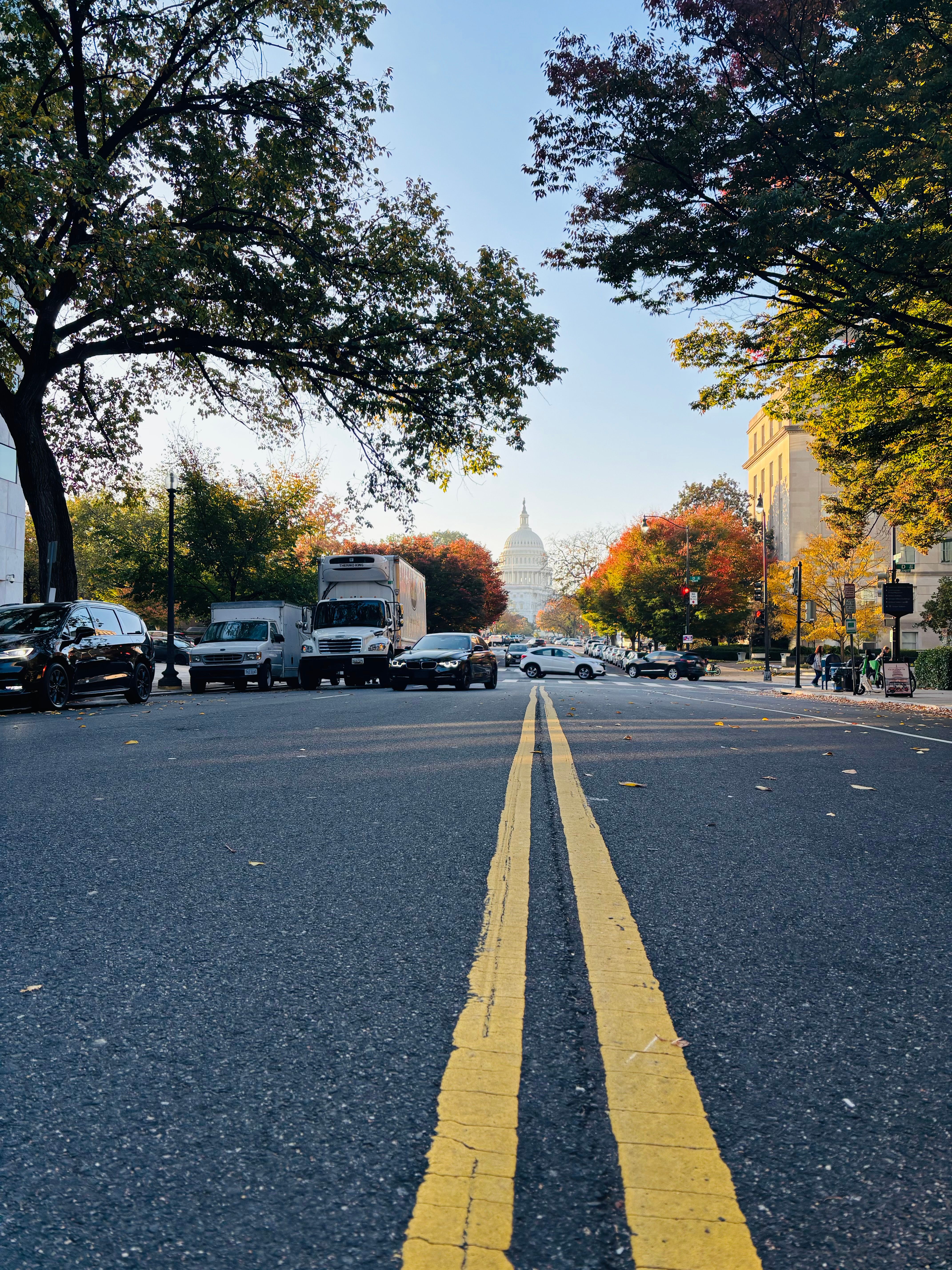 Autumn Street View of the Capitol Building in Washington, DC · Free ...