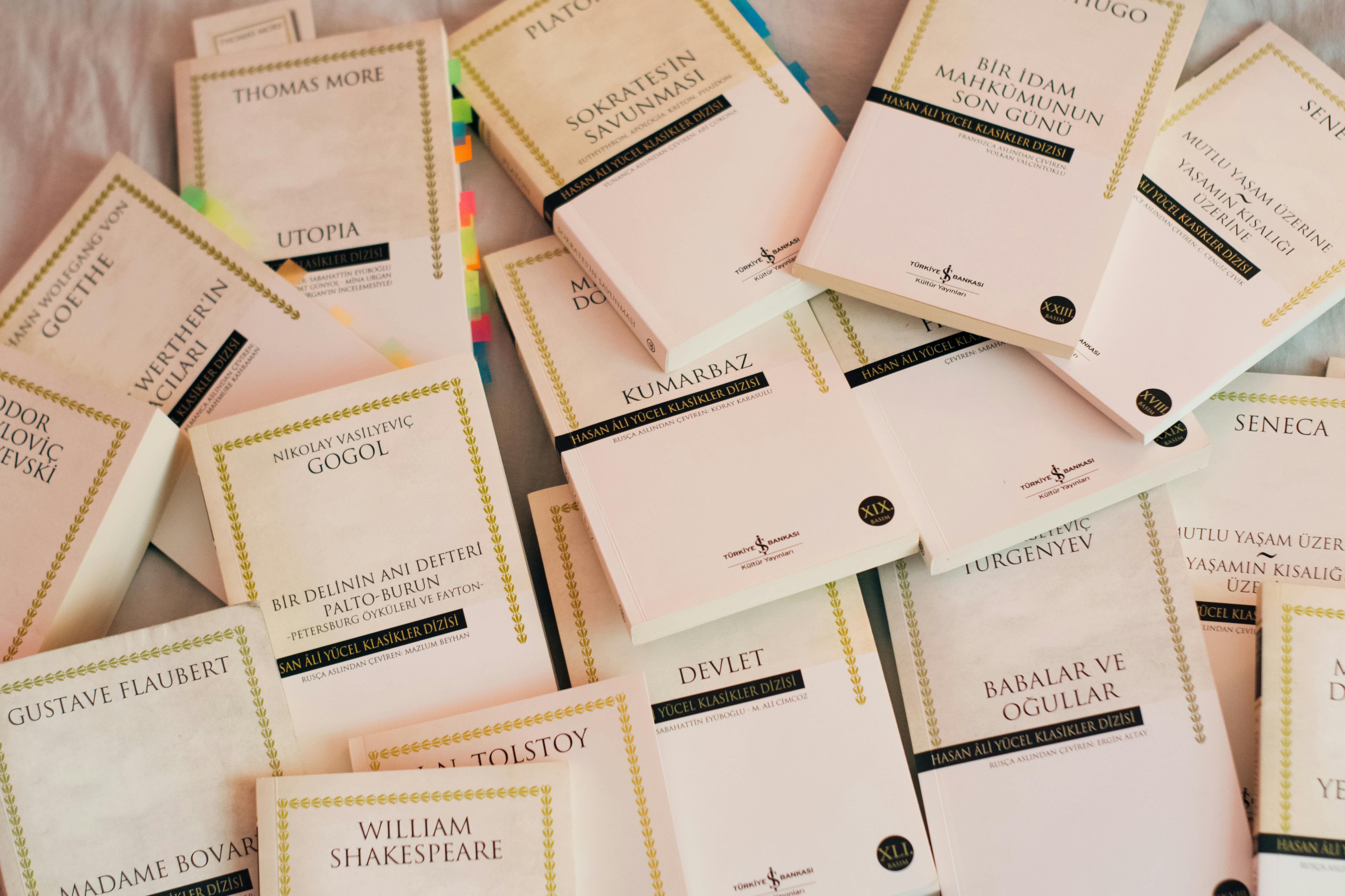 Colección De Libros Literarios Clásicos Presentados · Foto de stock ...