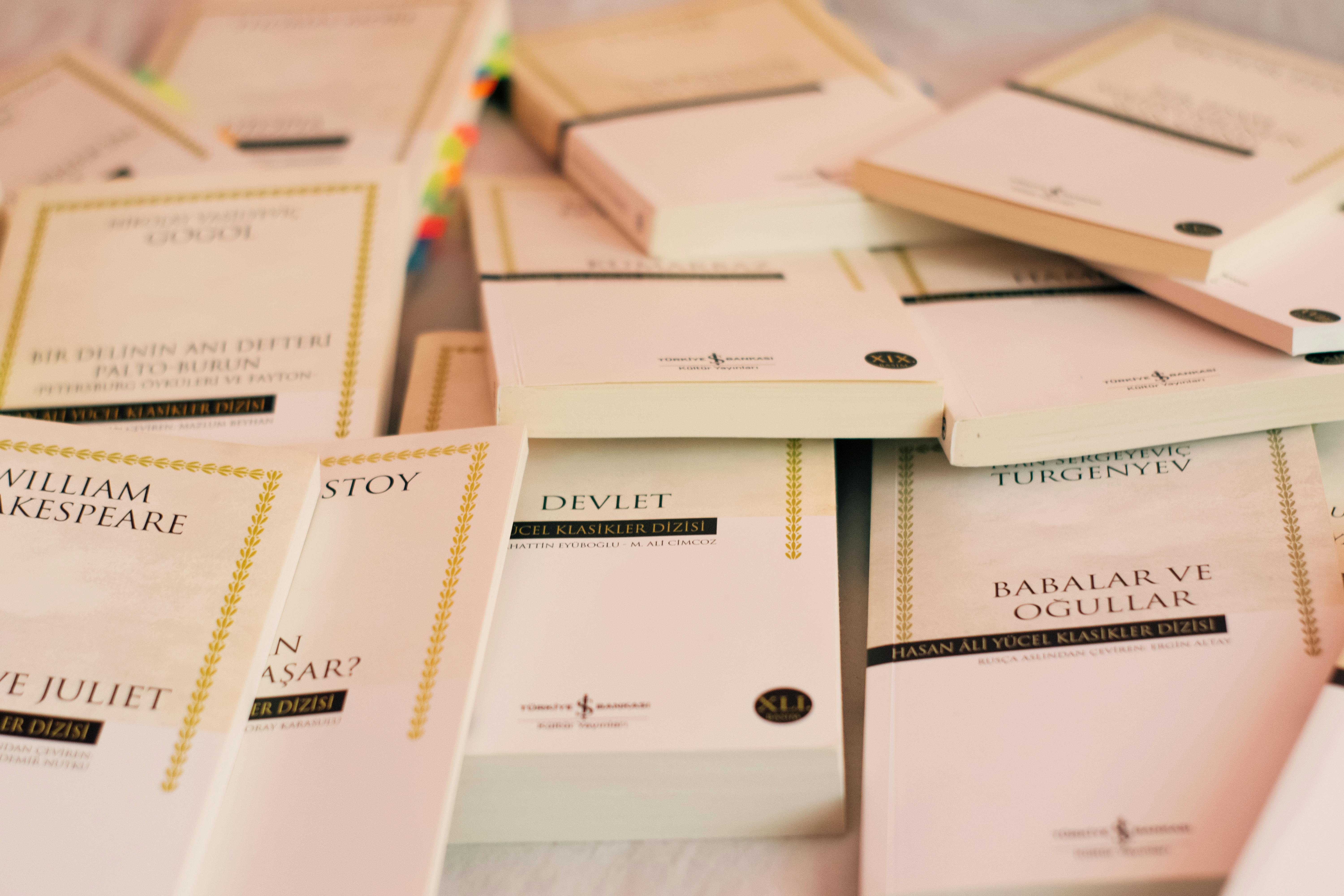 Stack of Classic Literature Books in Turkish · Free Stock Photo