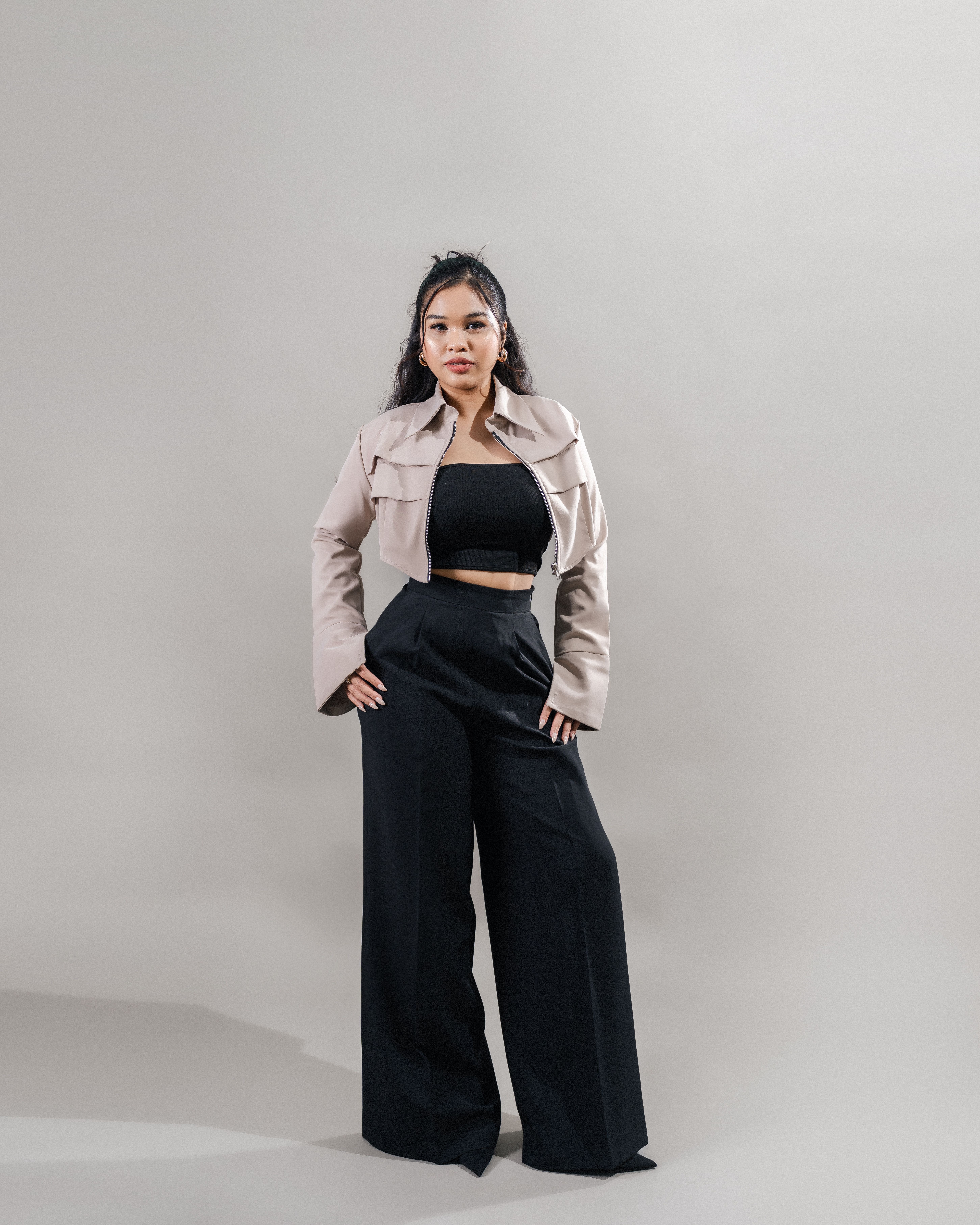 Stylish Portrait of Female Model in Studio · Free Stock Photo