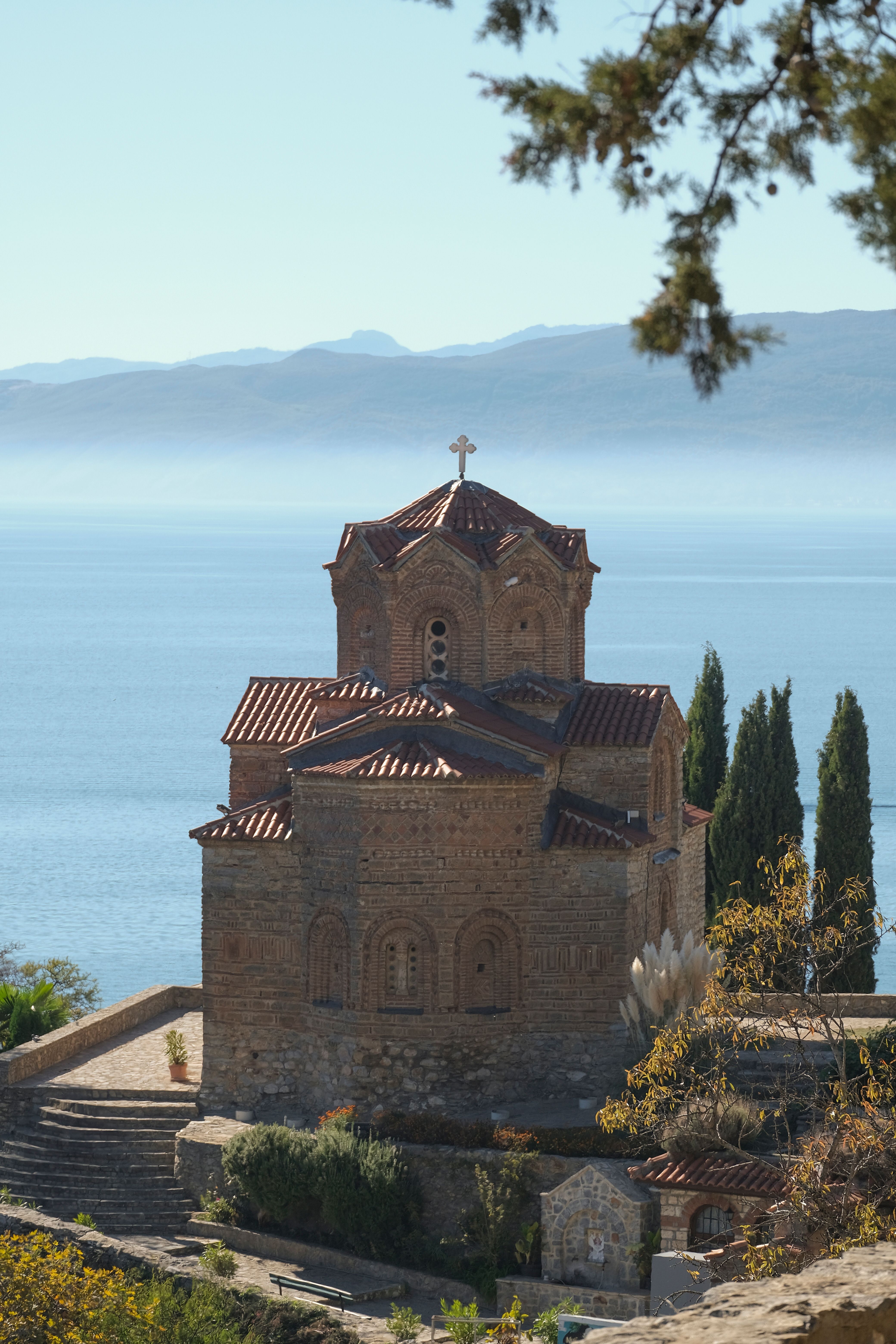 Saint John at Kaneo Church Overlooking Lake Ohrid · Free Stock Photo