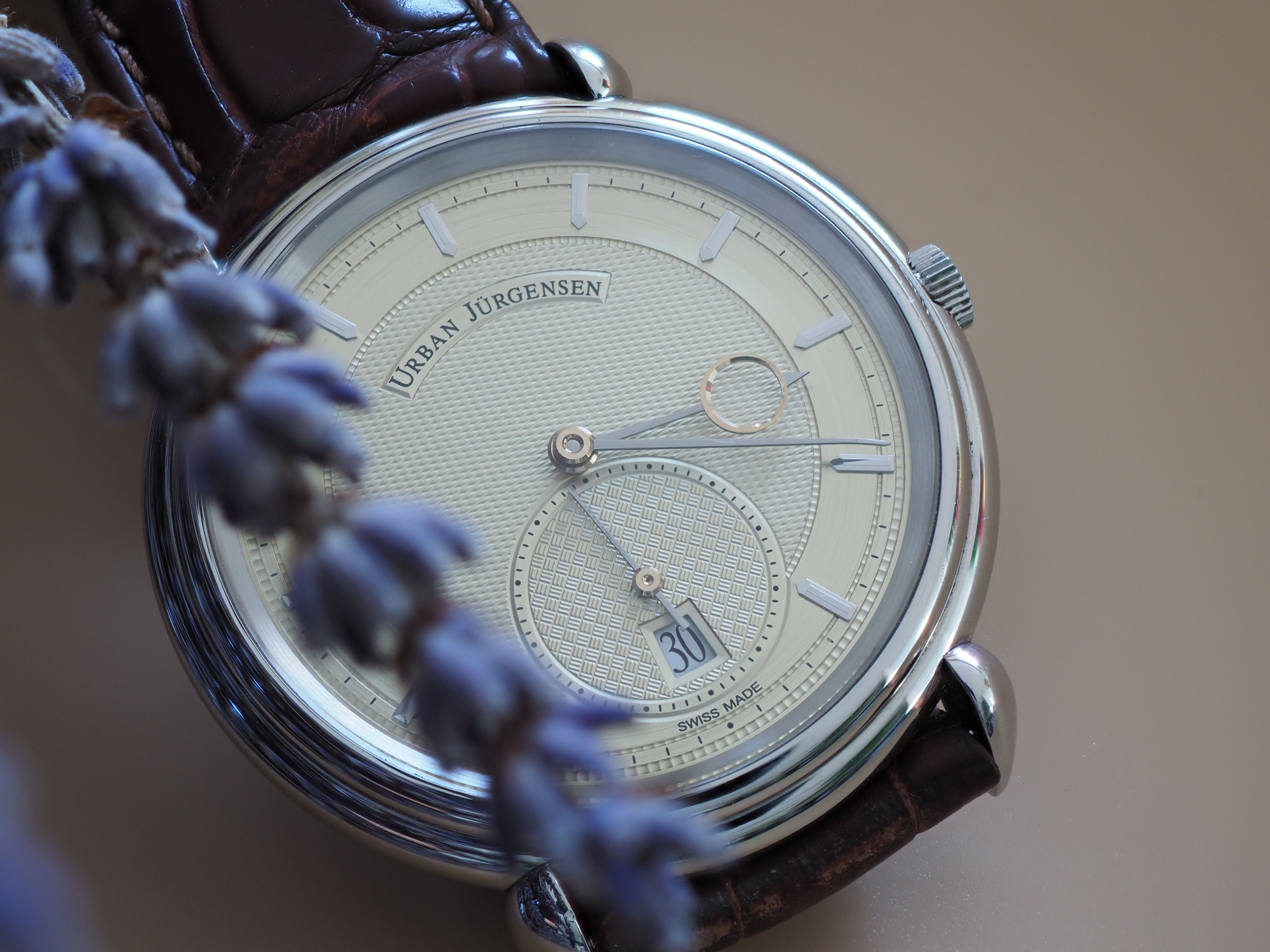 Elegant Swiss Watch with Leather Strap in Macro Close-Up · Free Stock Photo