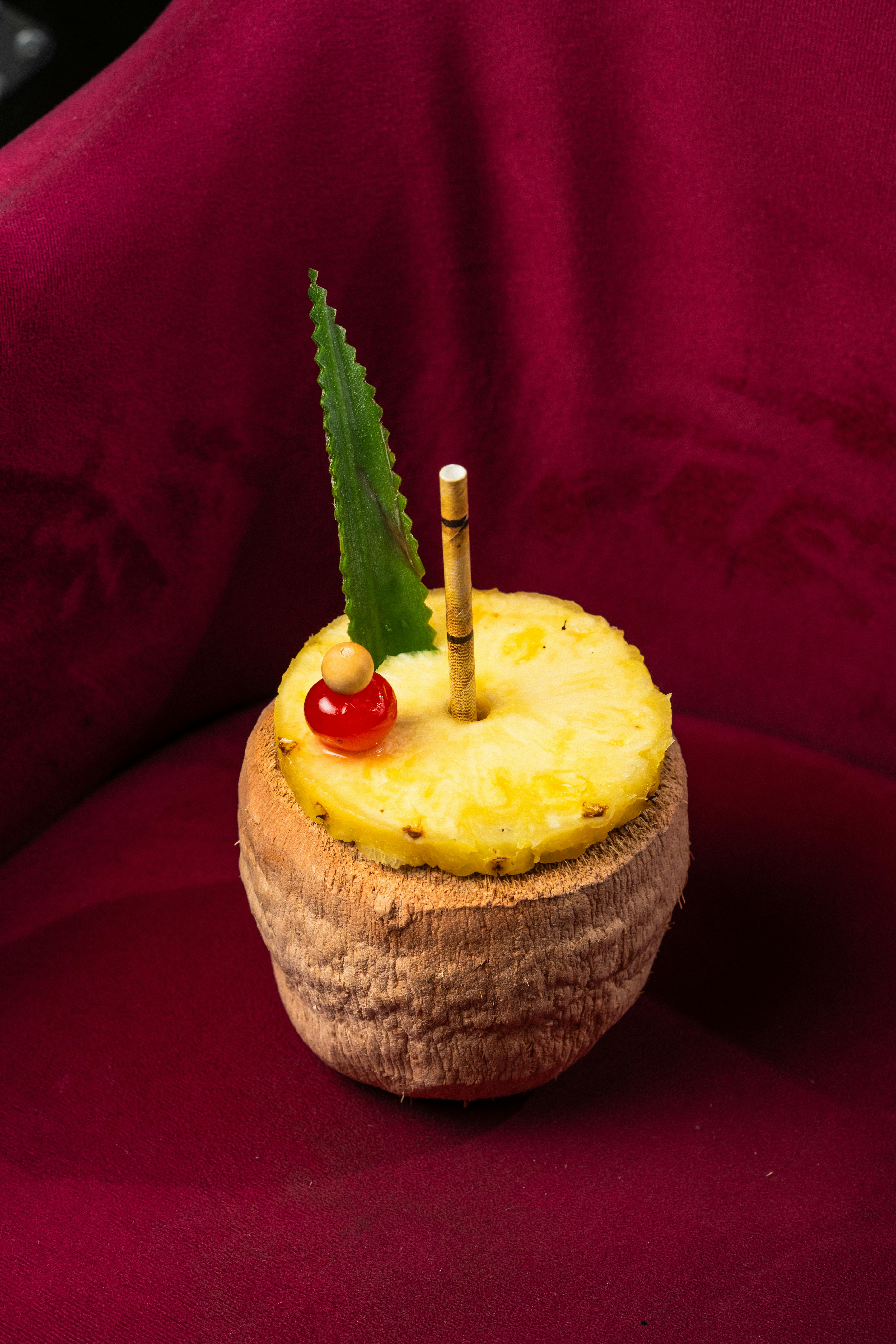Tropical Tiki Cocktail with Pineapple Garnish · Free Stock Photo