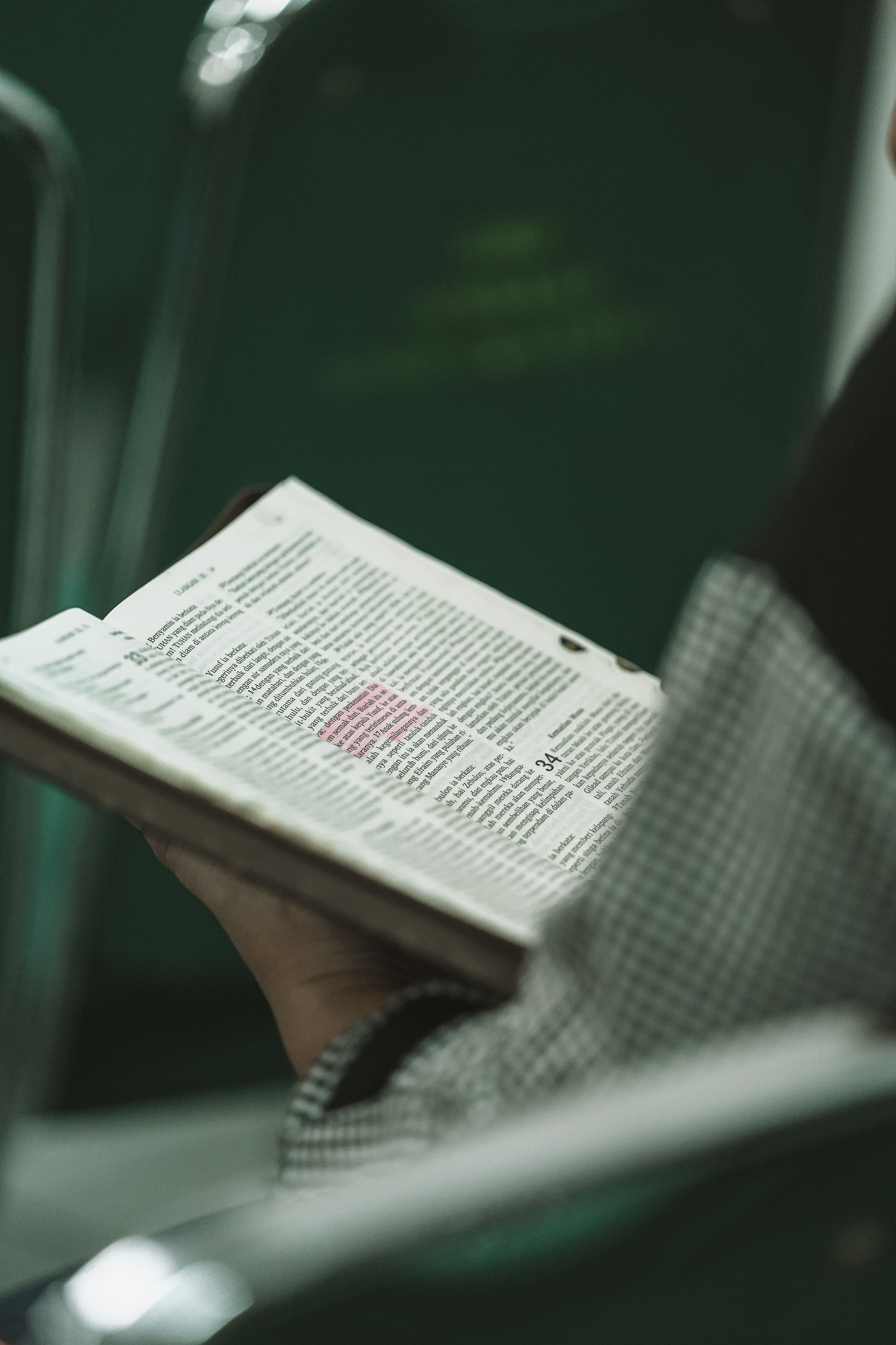 Close-up of a Bible held during study session · Free Stock Photo