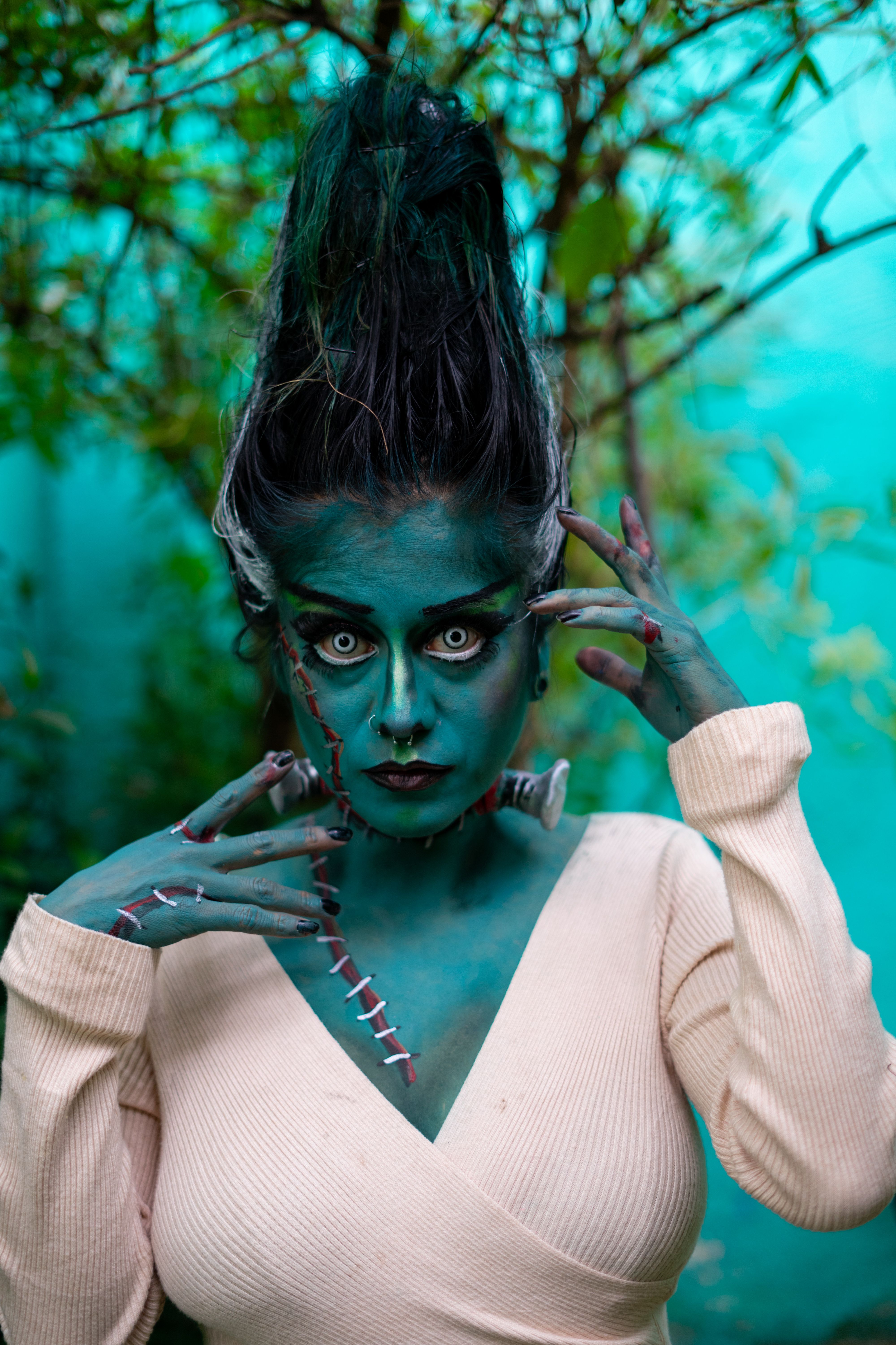 Futuristic Monster Cosplay Outdoors · Free Stock Photo