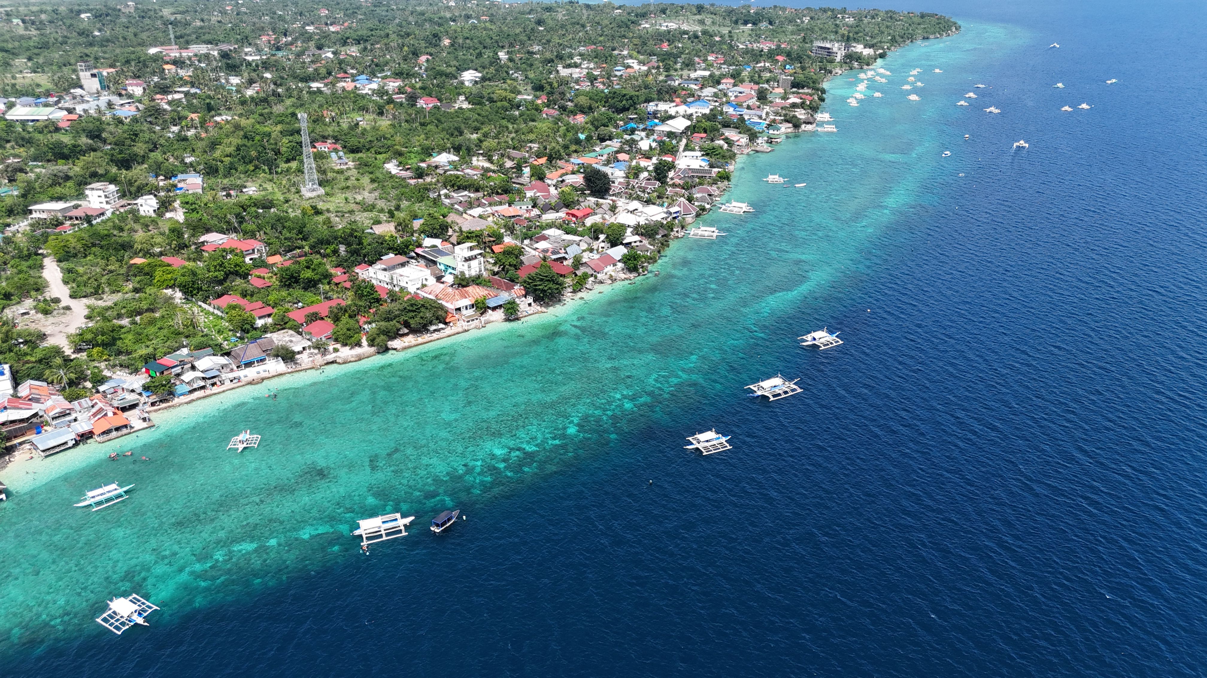 Aerial View of Coastal Village in the Philippines · Free Stock Photo
