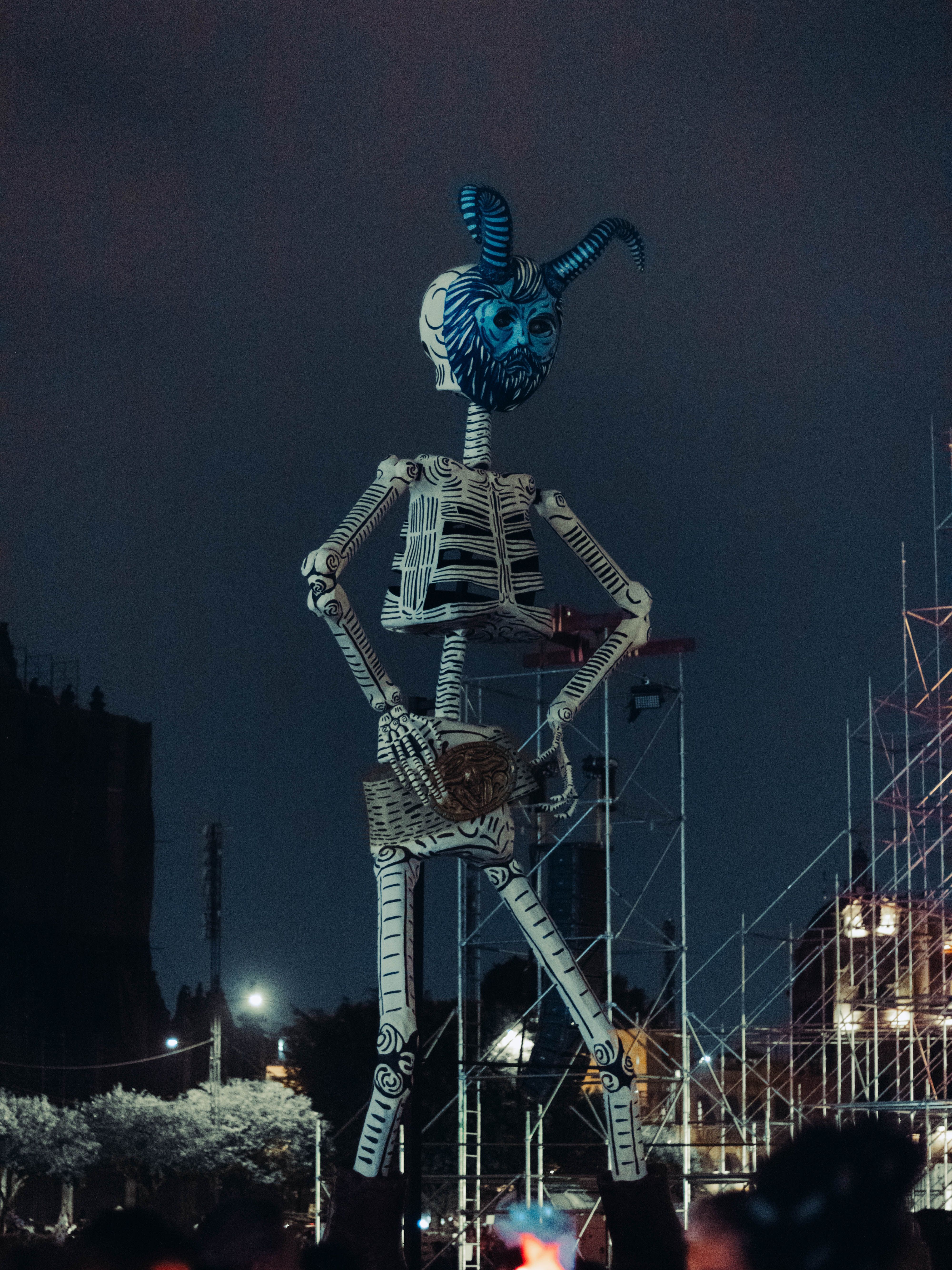 Giant Skeleton Figure at Día de Muertos Festival · Free Stock Photo
