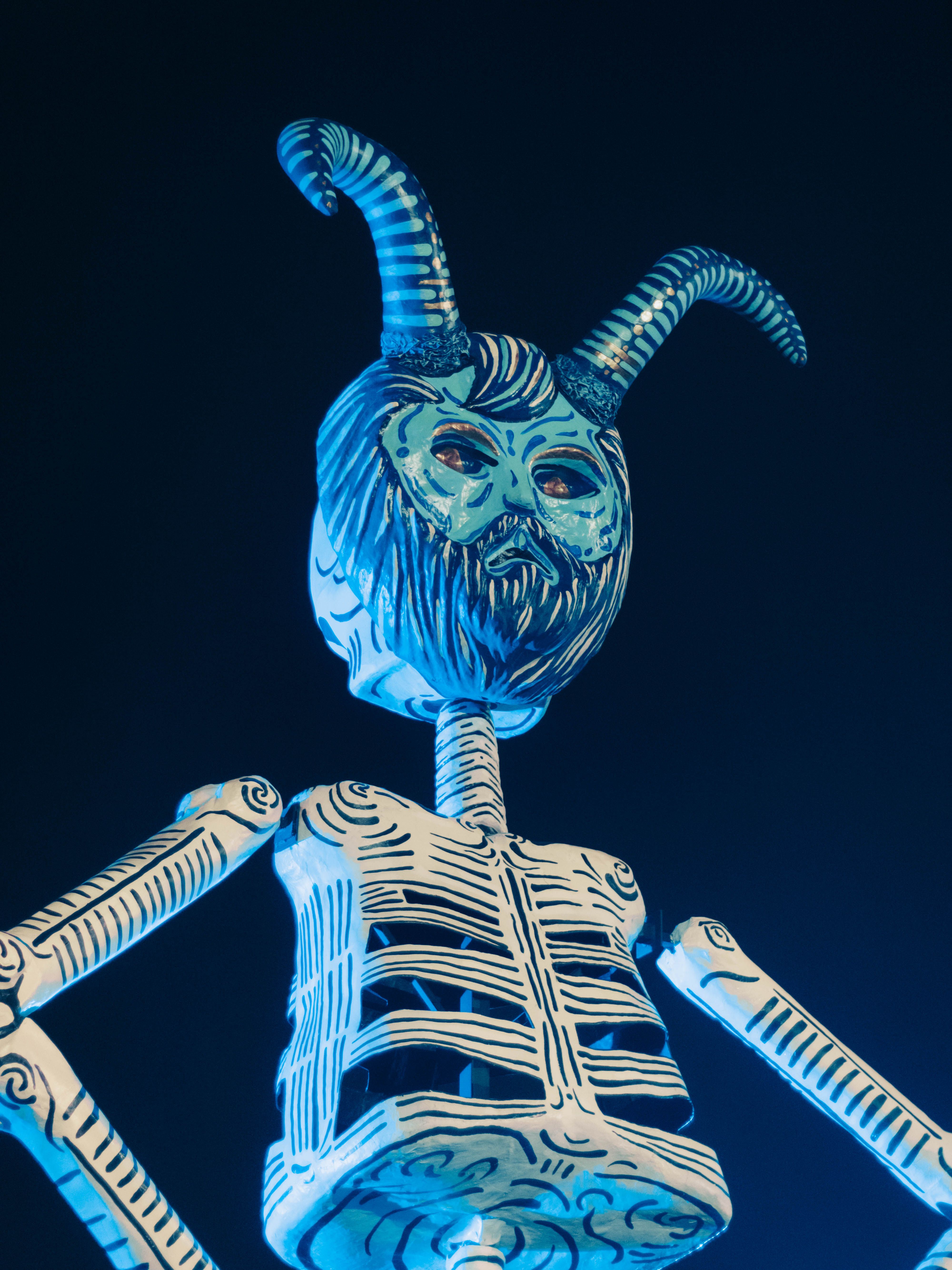 Day of the Dead Giant Skeleton Art in Mexico City · Free Stock Photo
