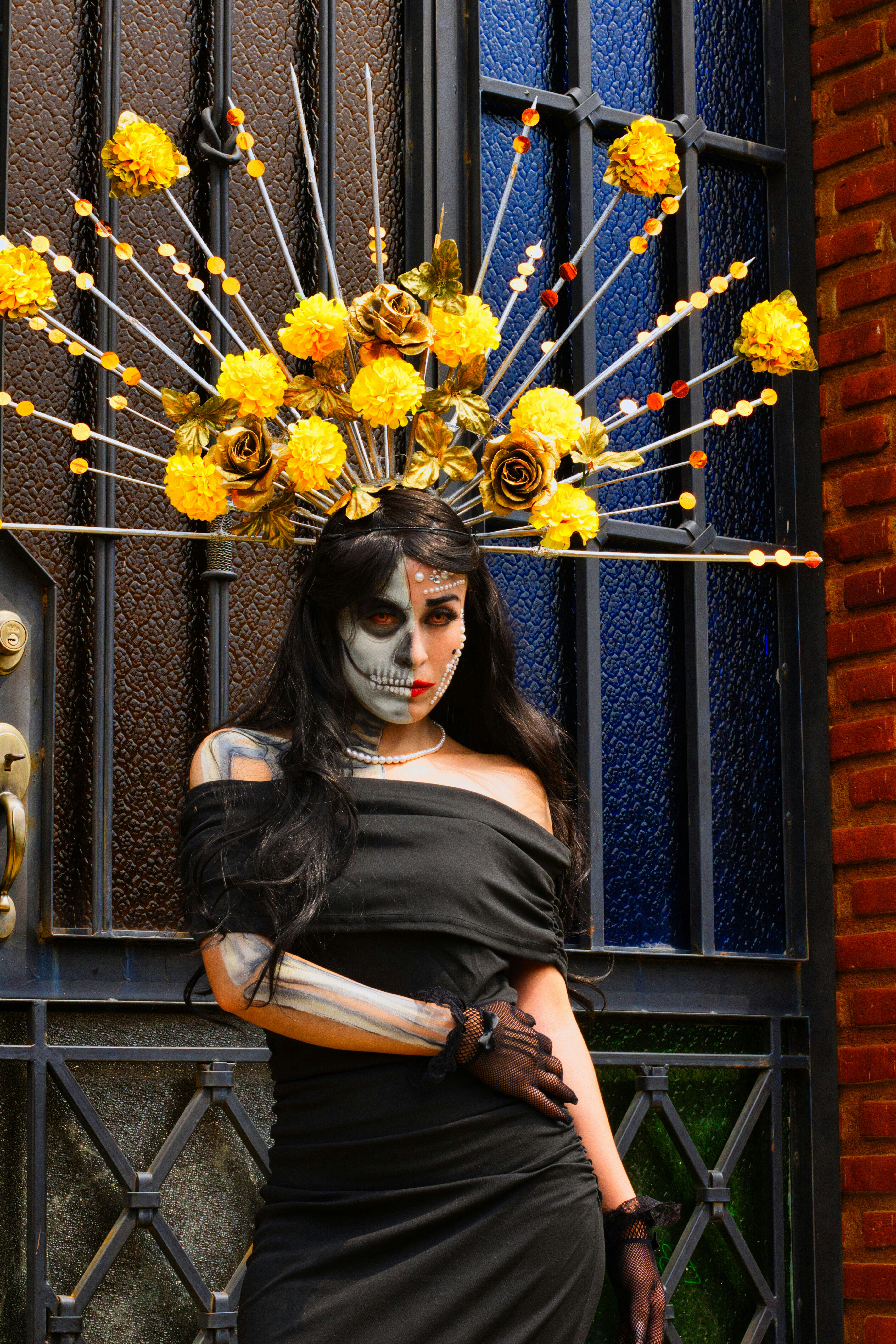 Elegant Day of the Dead Halloween Costume · Free Stock Photo