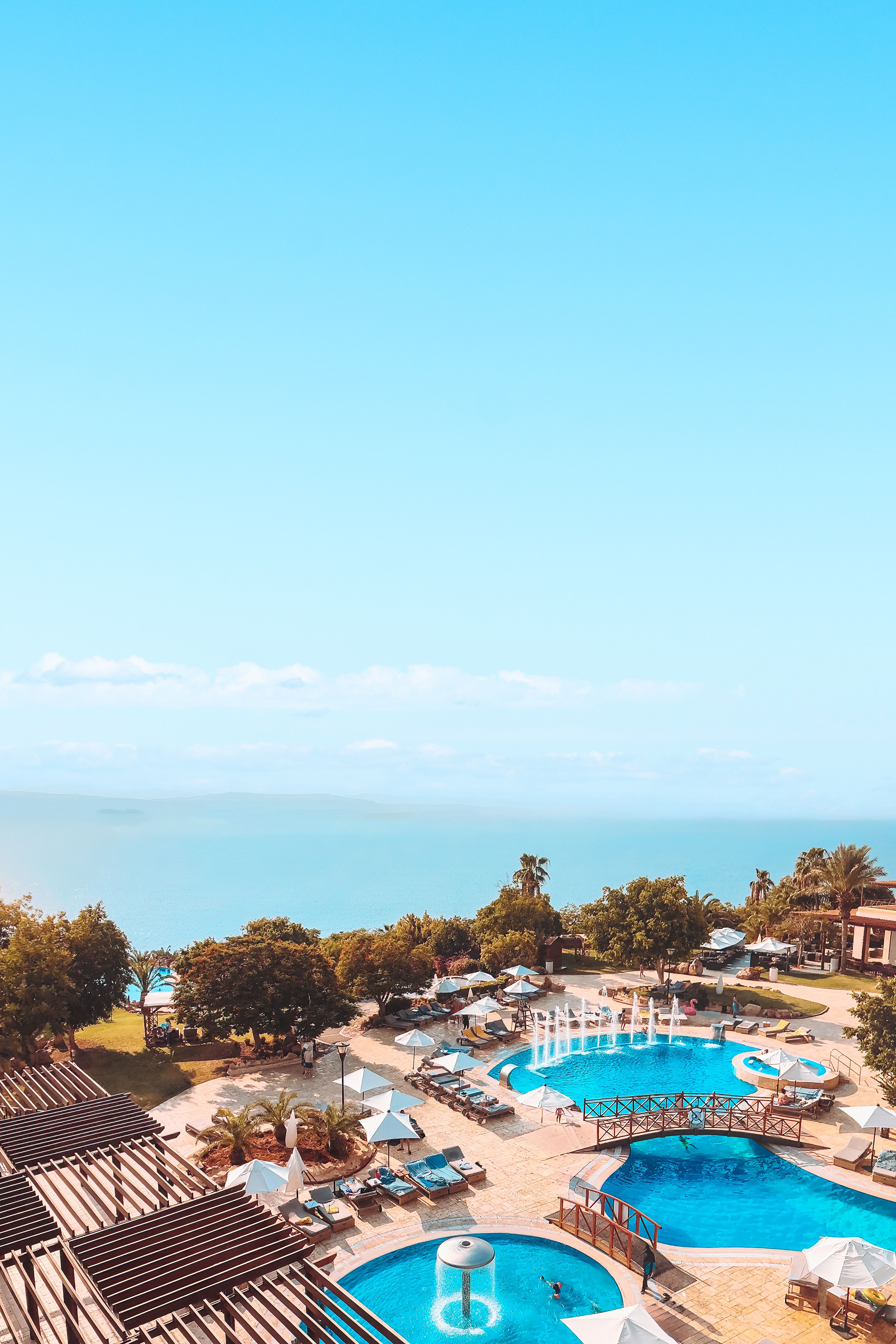 Aerial View of a Coastal Resort in Jordan · Free Stock Photo
