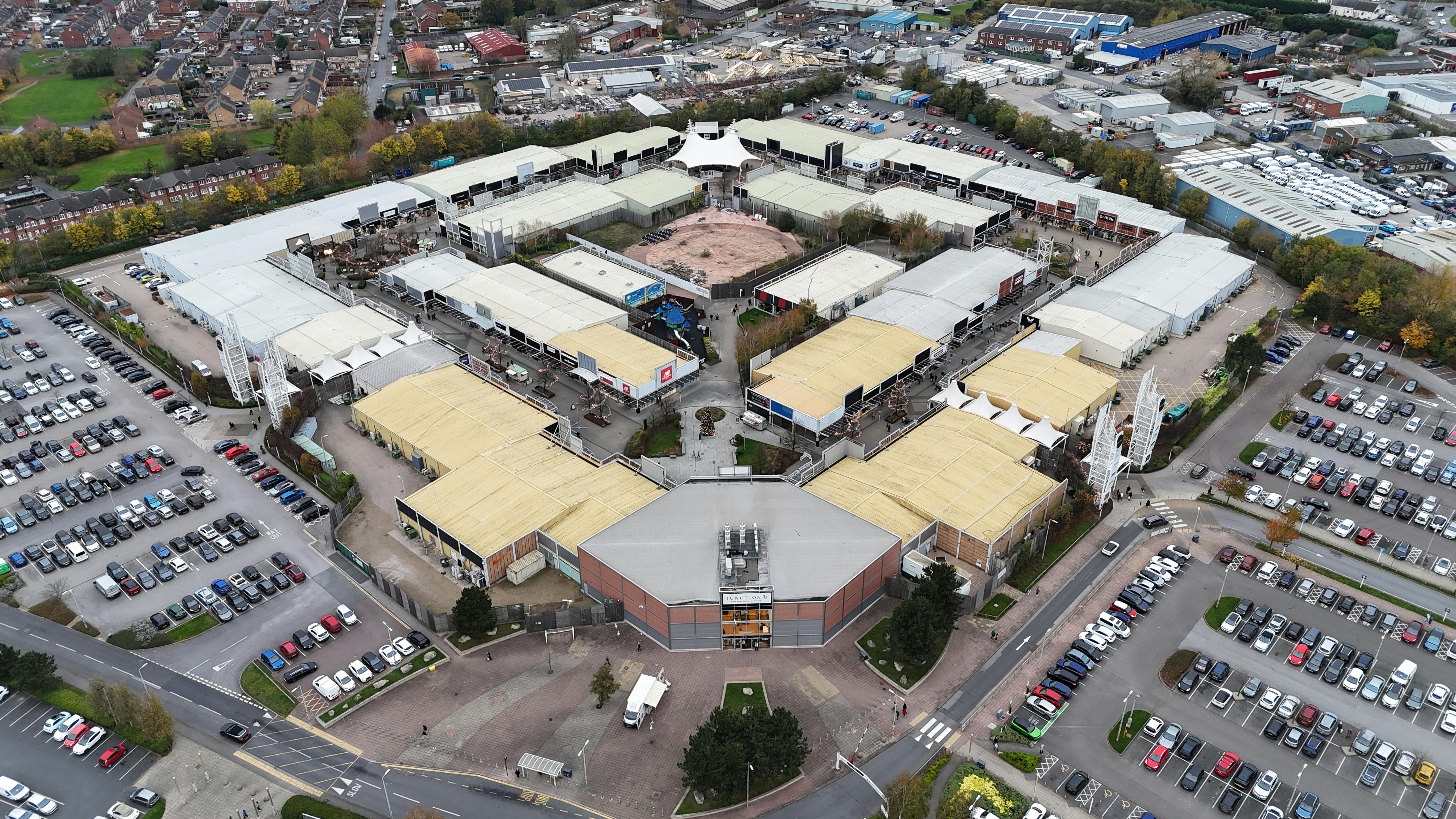 Aerial View of Junction 32 Shopping Centre · Free Stock Photo