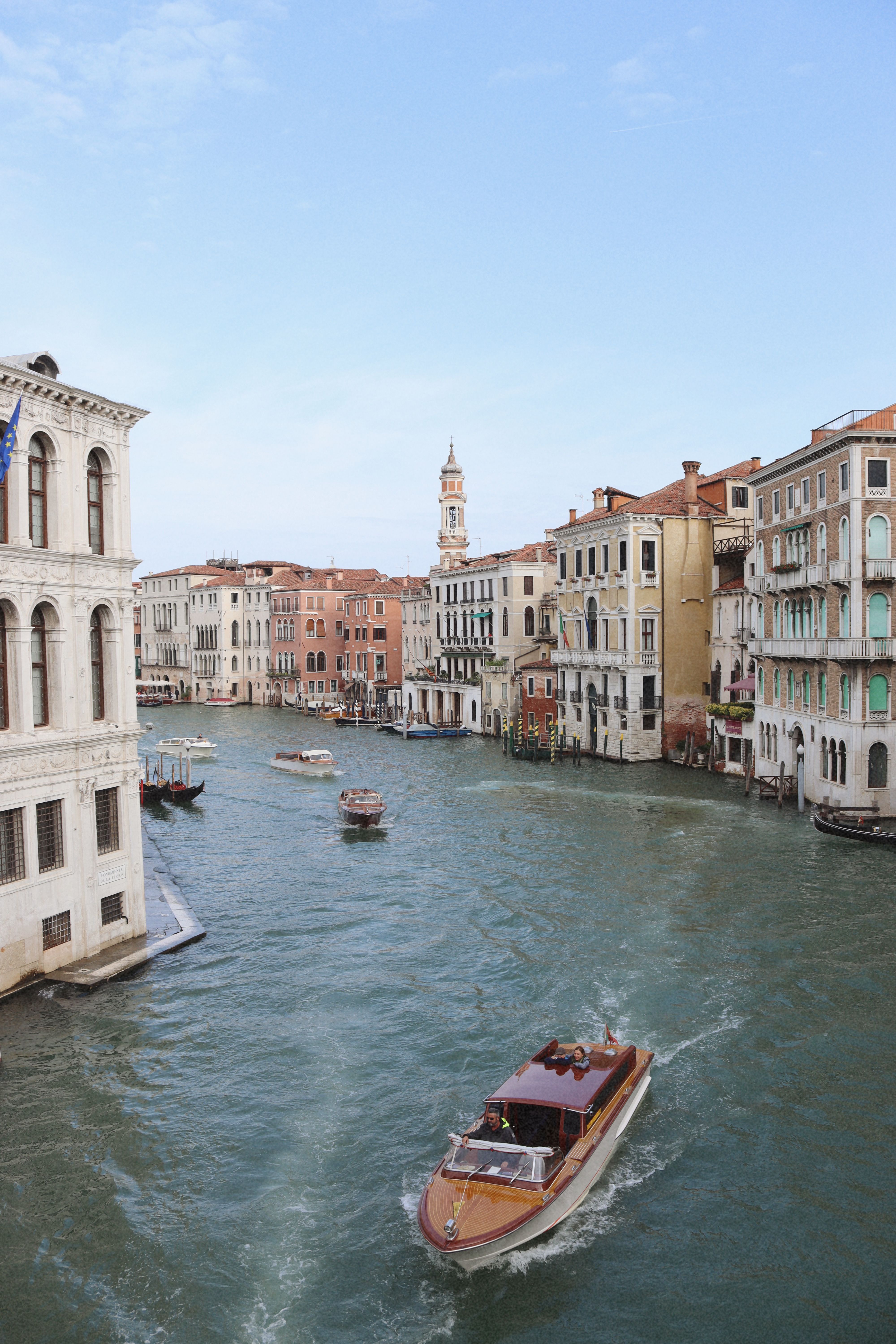 Scenic View of Venice Grand Canal with Boat · Free Stock Photo