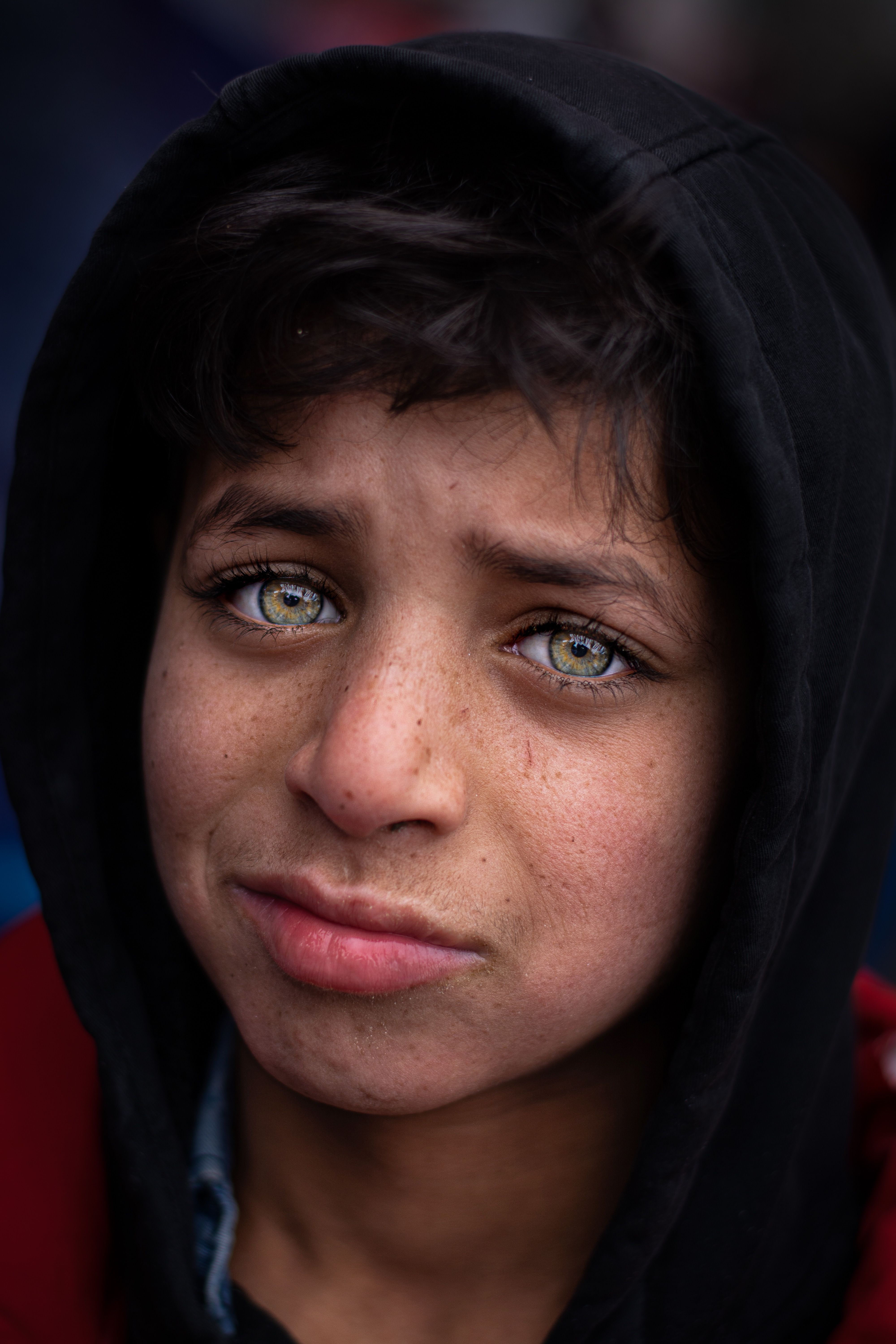 Emotive Portrait of a Young Iraqi Boy · Free Stock Photo
