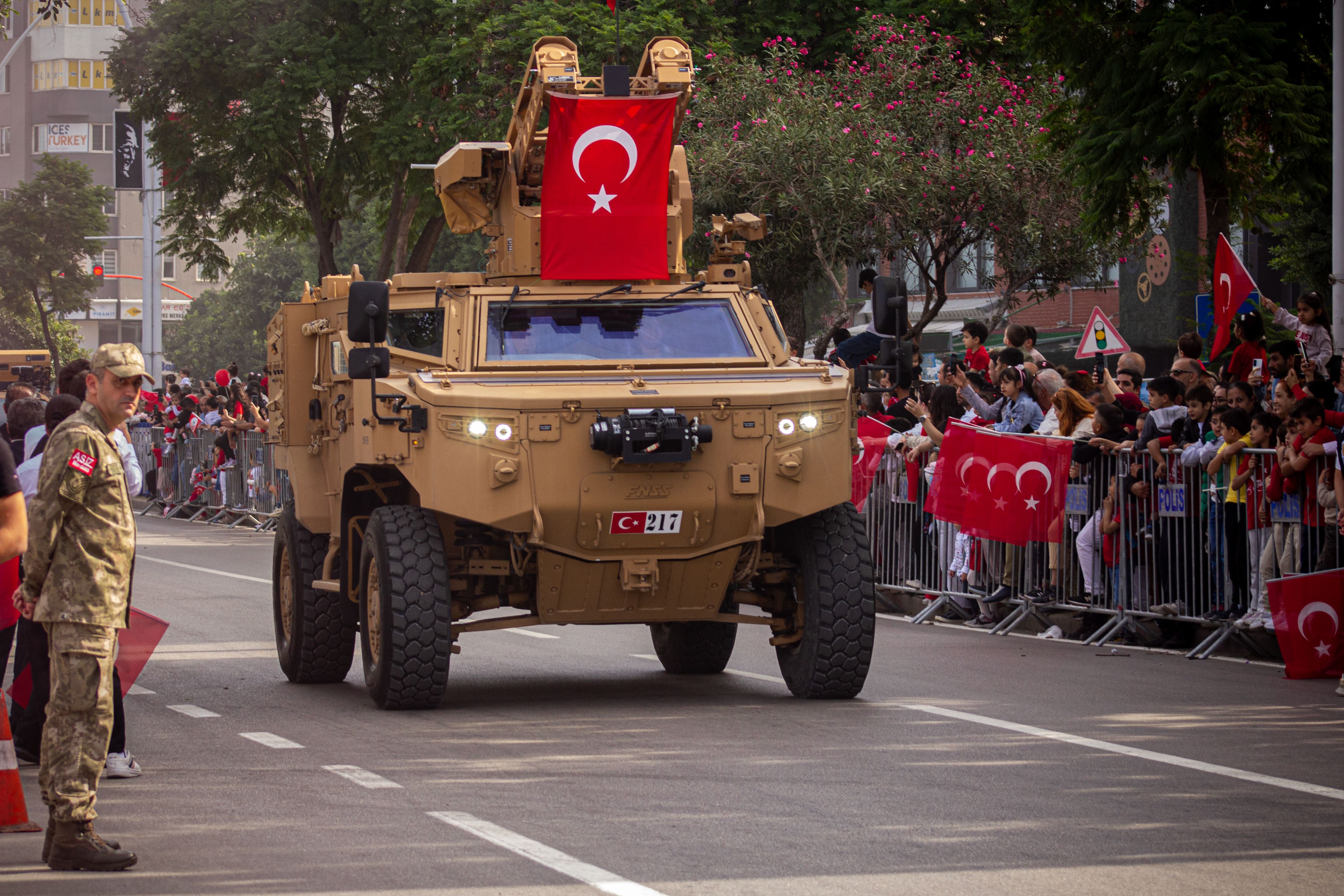 Military Parade with Turkish Armored Vehicle in Adana · Free Stock Photo