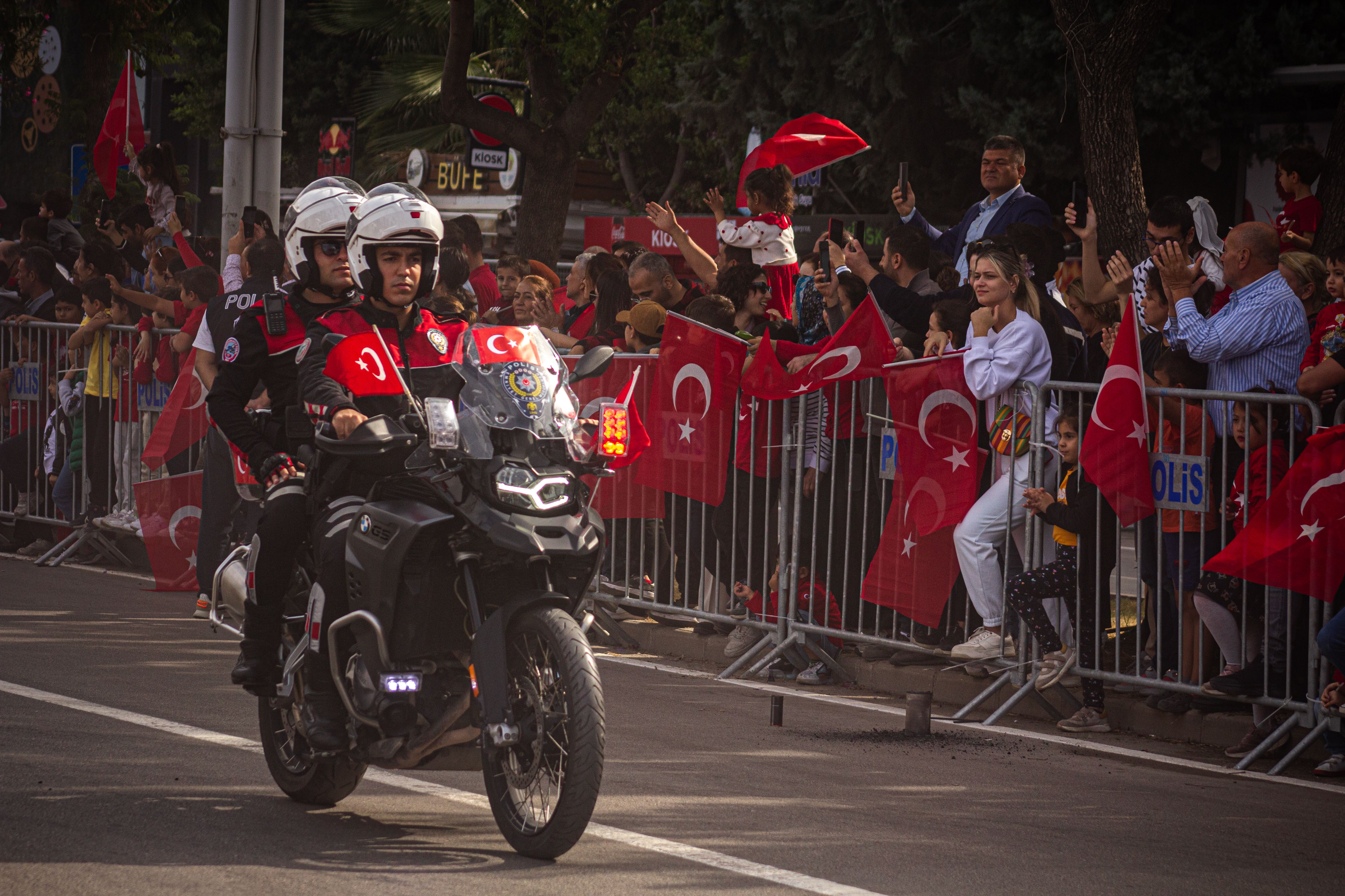 Turkish Police Parade on Motorcycles in Adana · Free Stock Photo