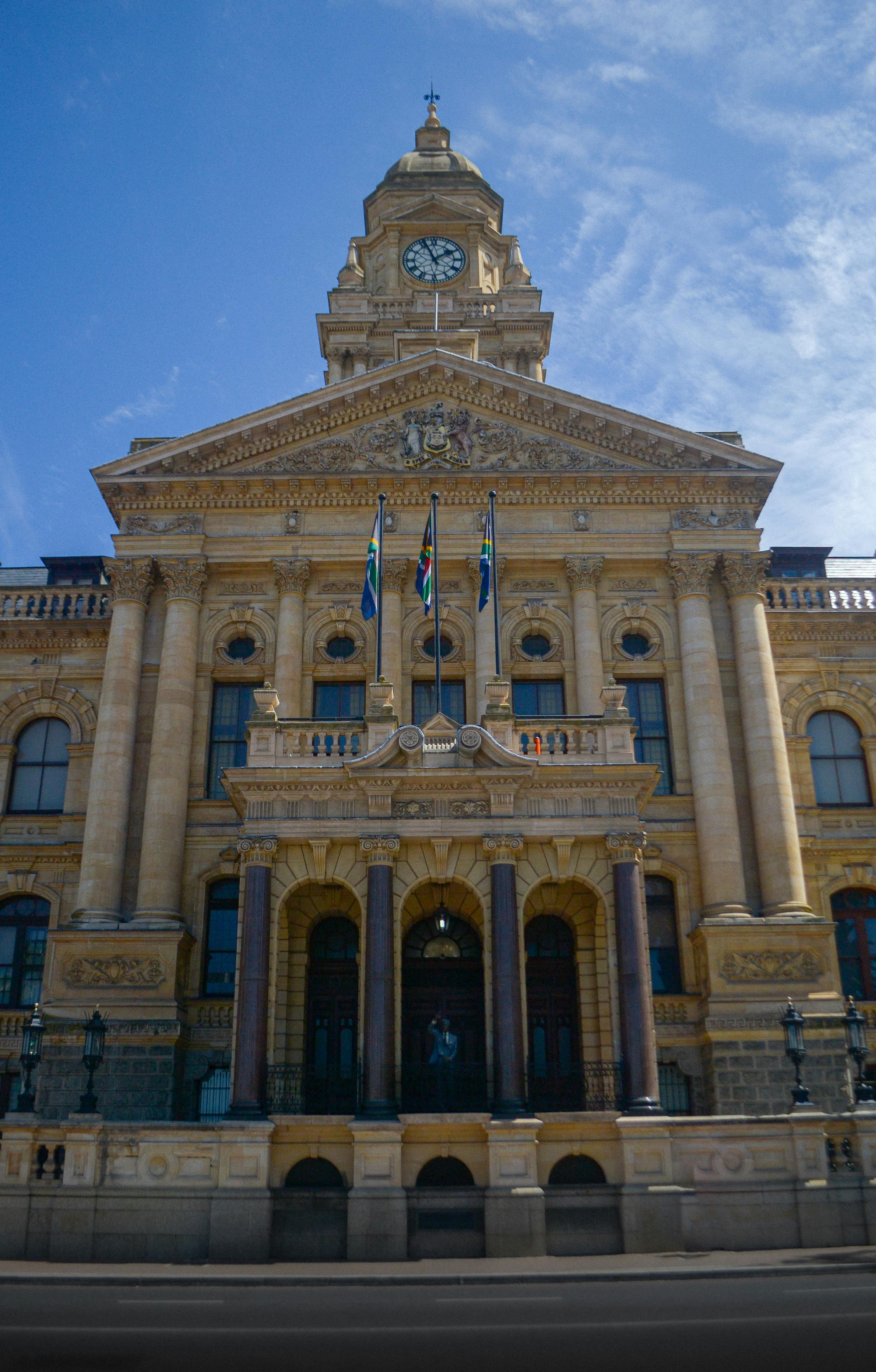 Cape Town City Hall Front View Architectural Detail · Free Stock Photo