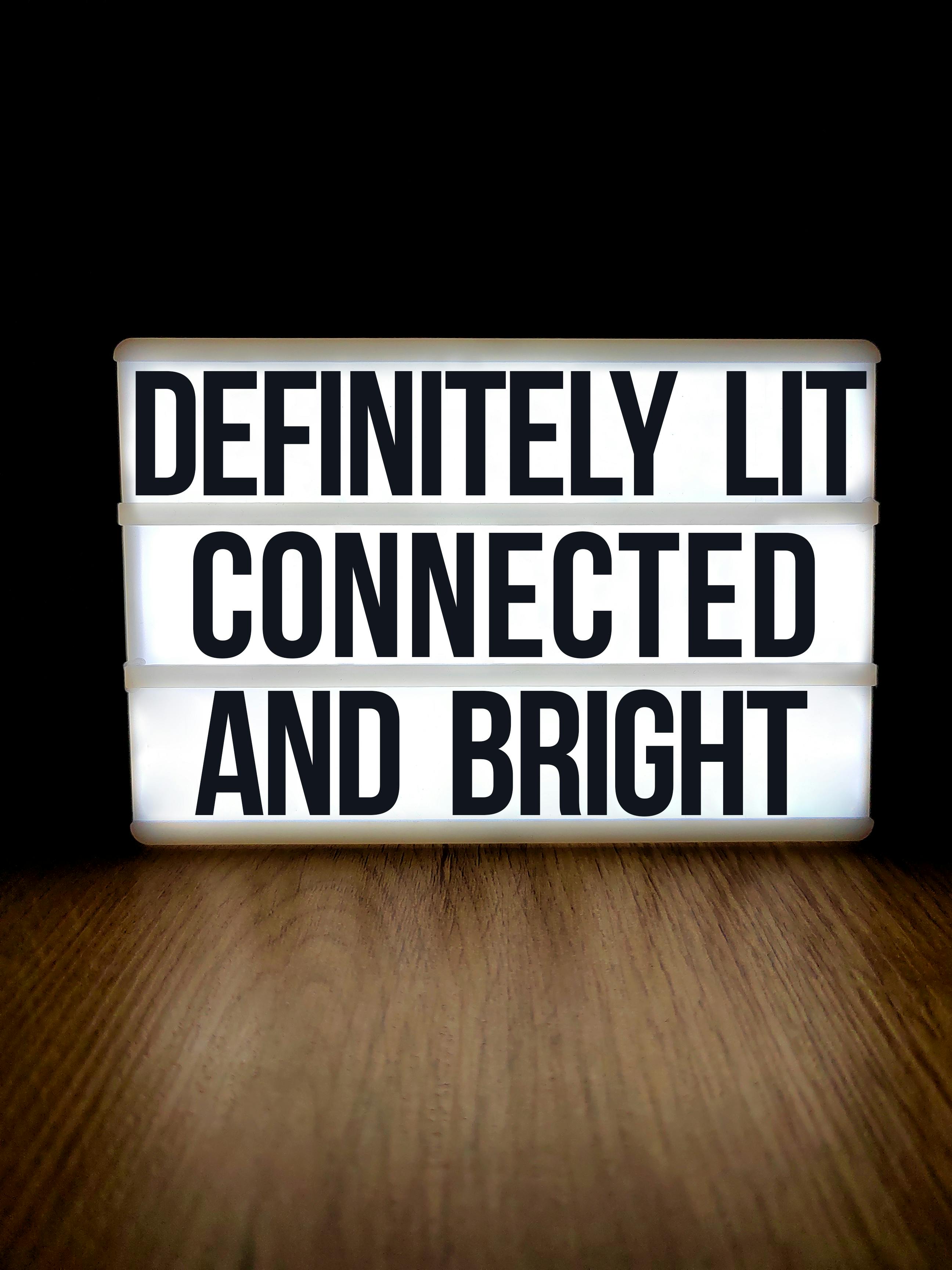 Inspirational Lightbox with Motivational Message · Free Stock Photo