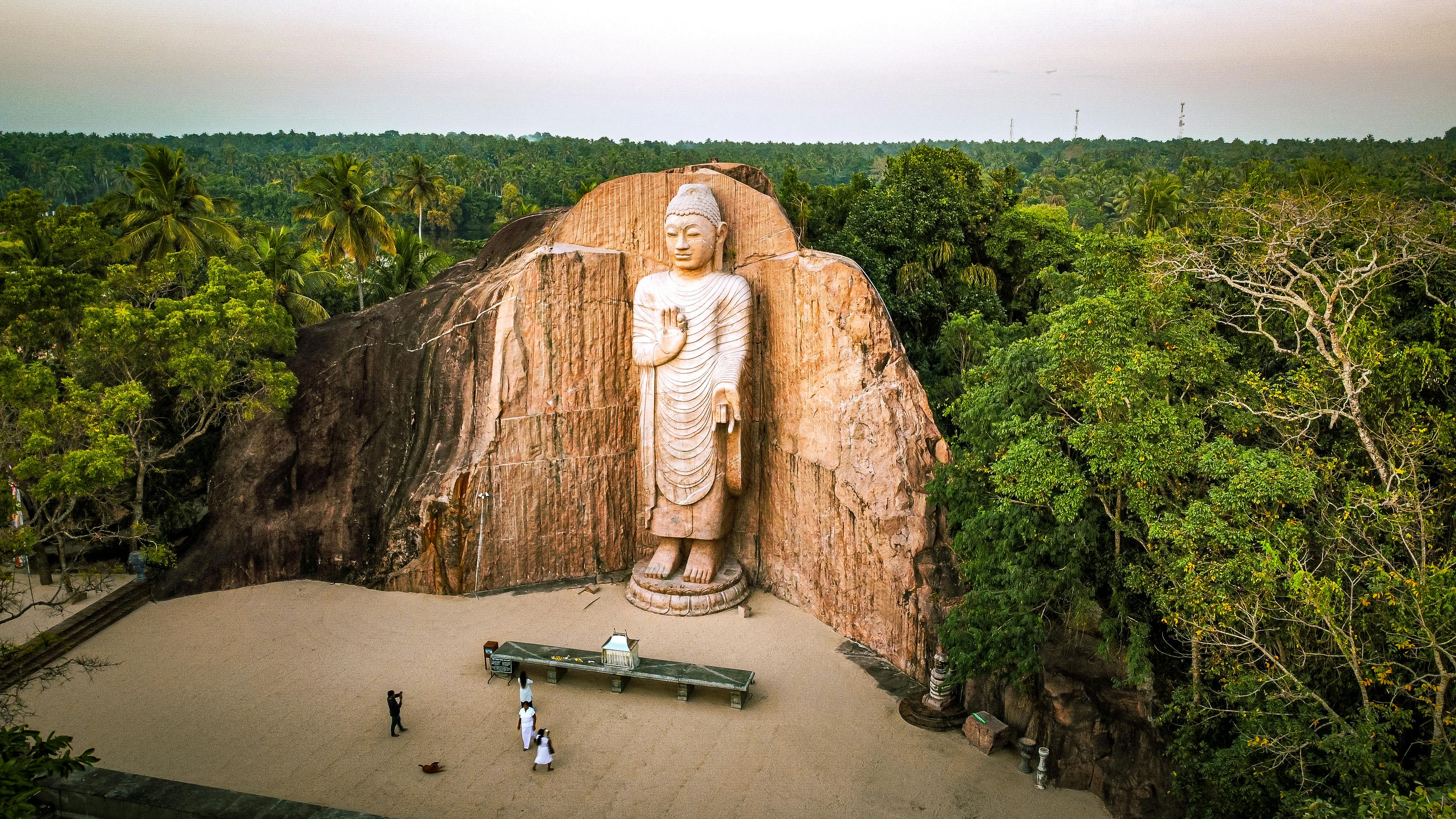 Majestic Buddha Statue in Sri Lanka Landscape · Free Stock Photo