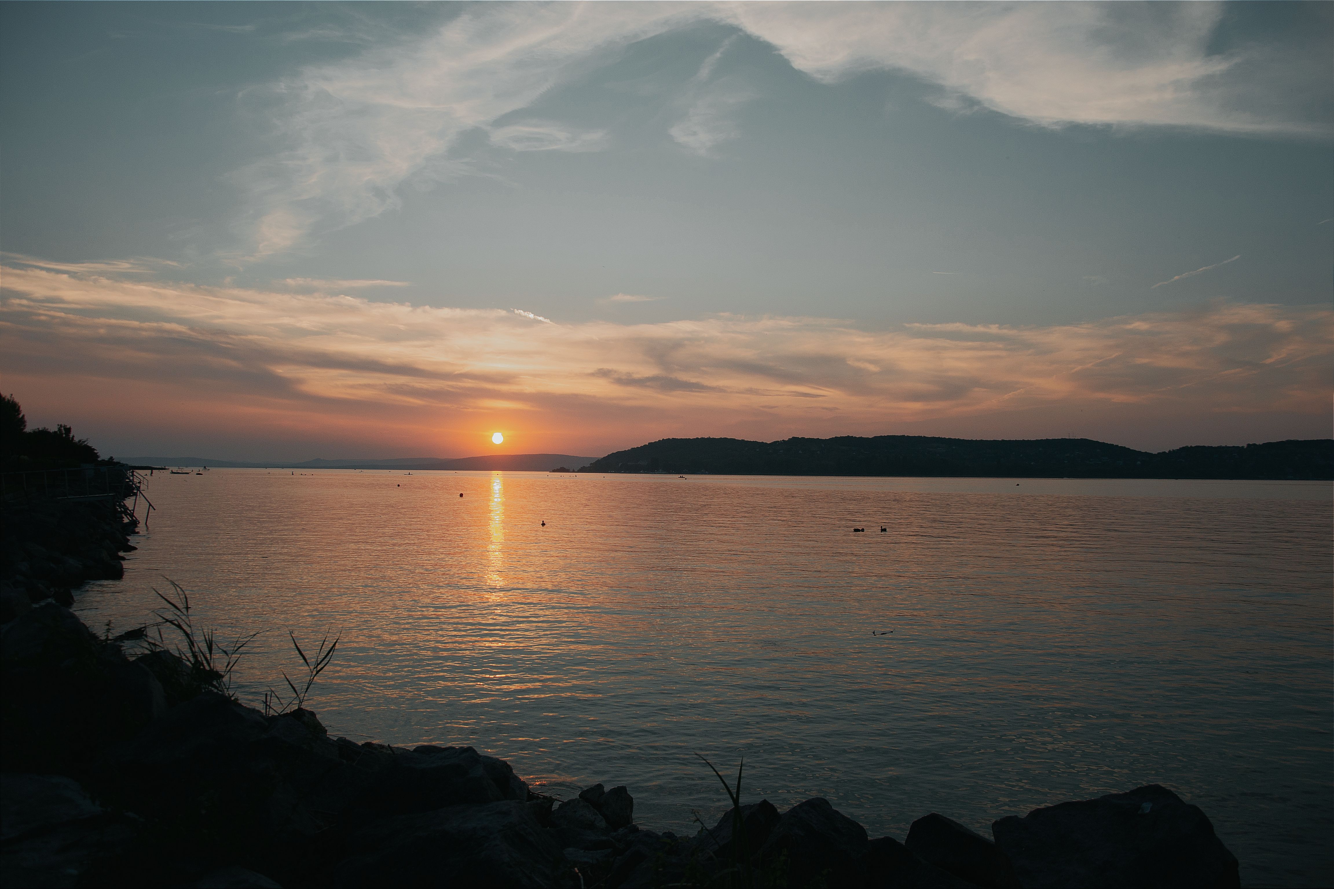 Sunset Over Lake Balaton, Hungary · Free Stock Photo