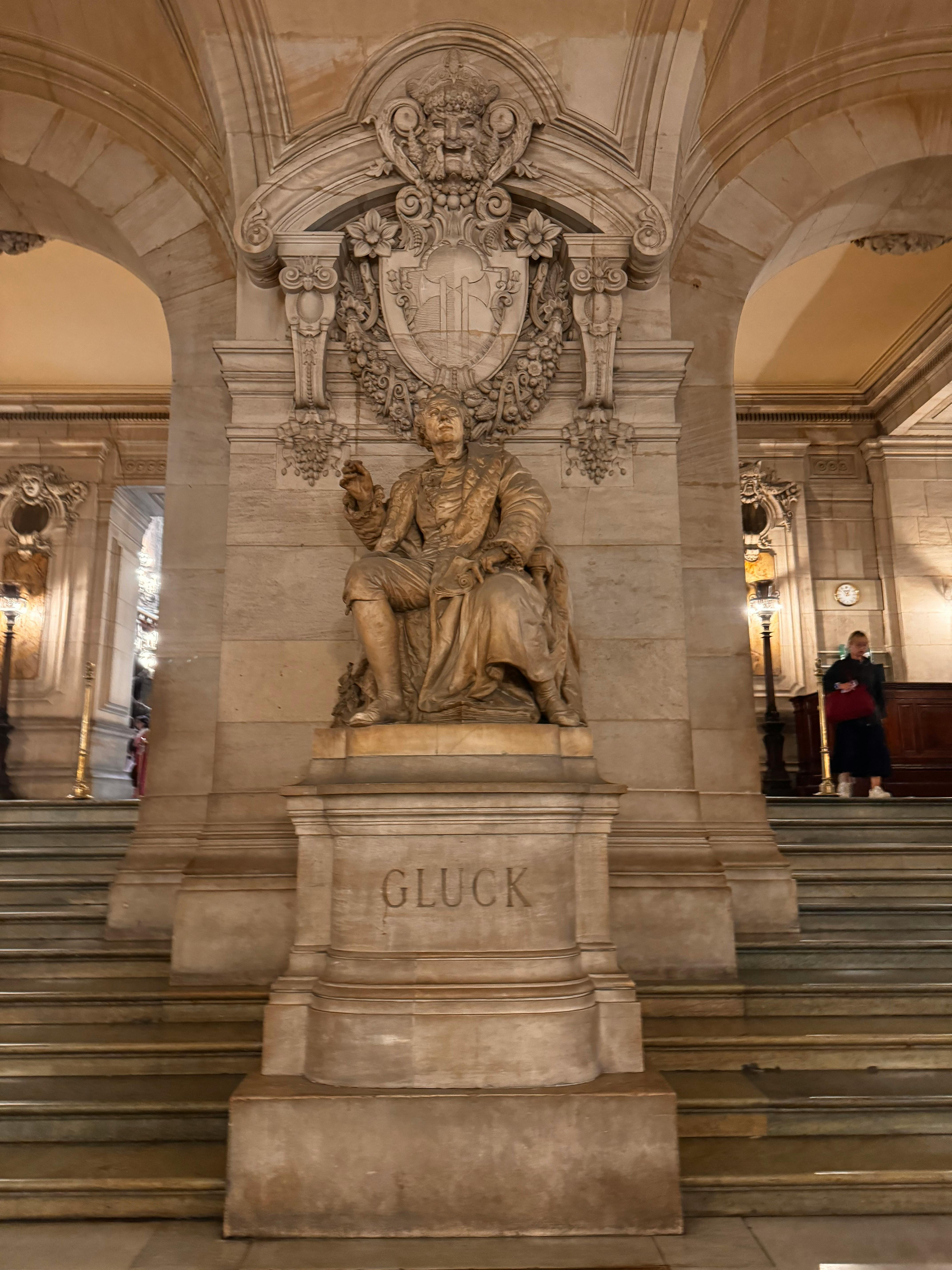 Historic Statue of Gluck in Ornate Interior · Free Stock Photo