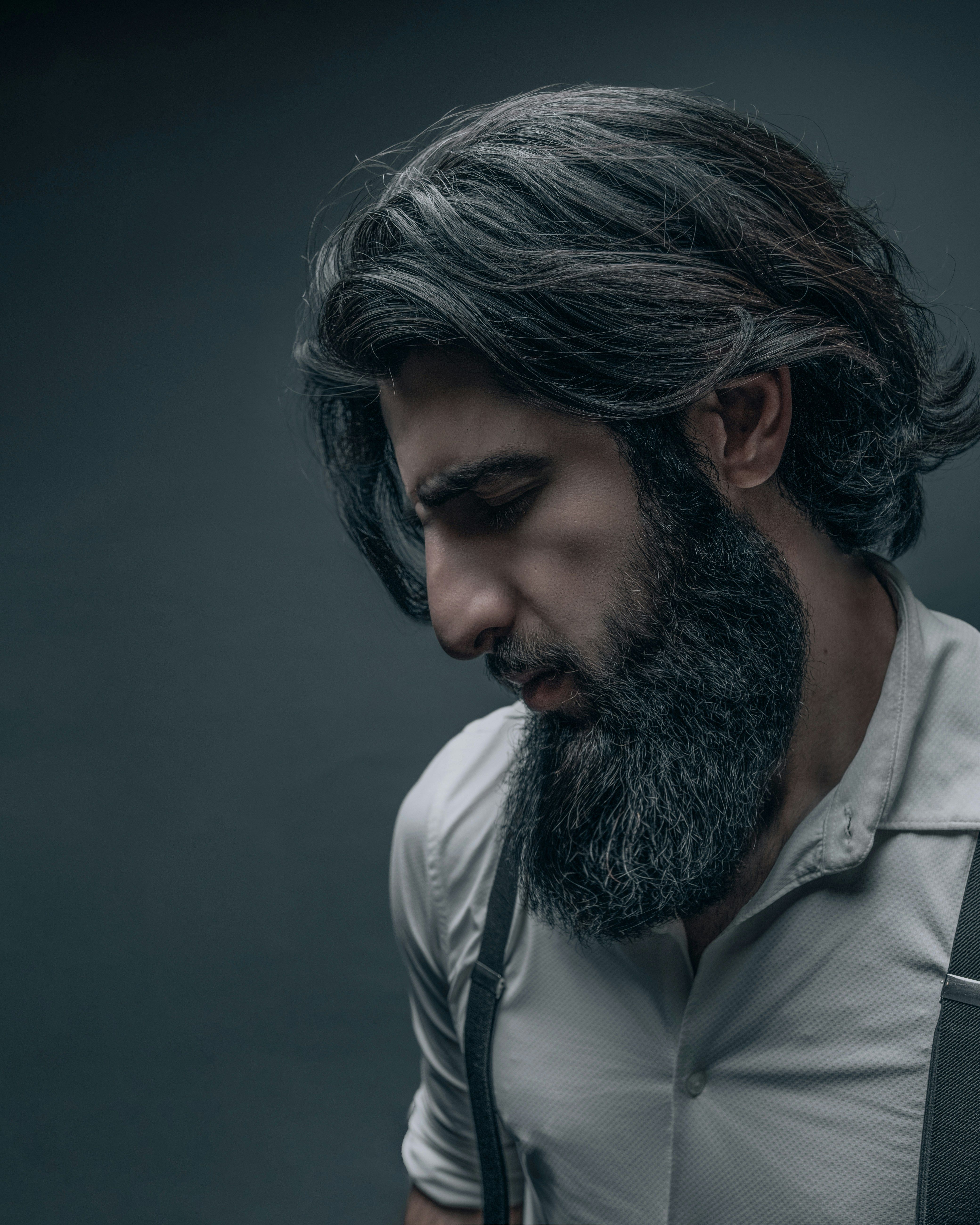 Cinematic Portrait of a Bearded Man in Style · Free Stock Photo