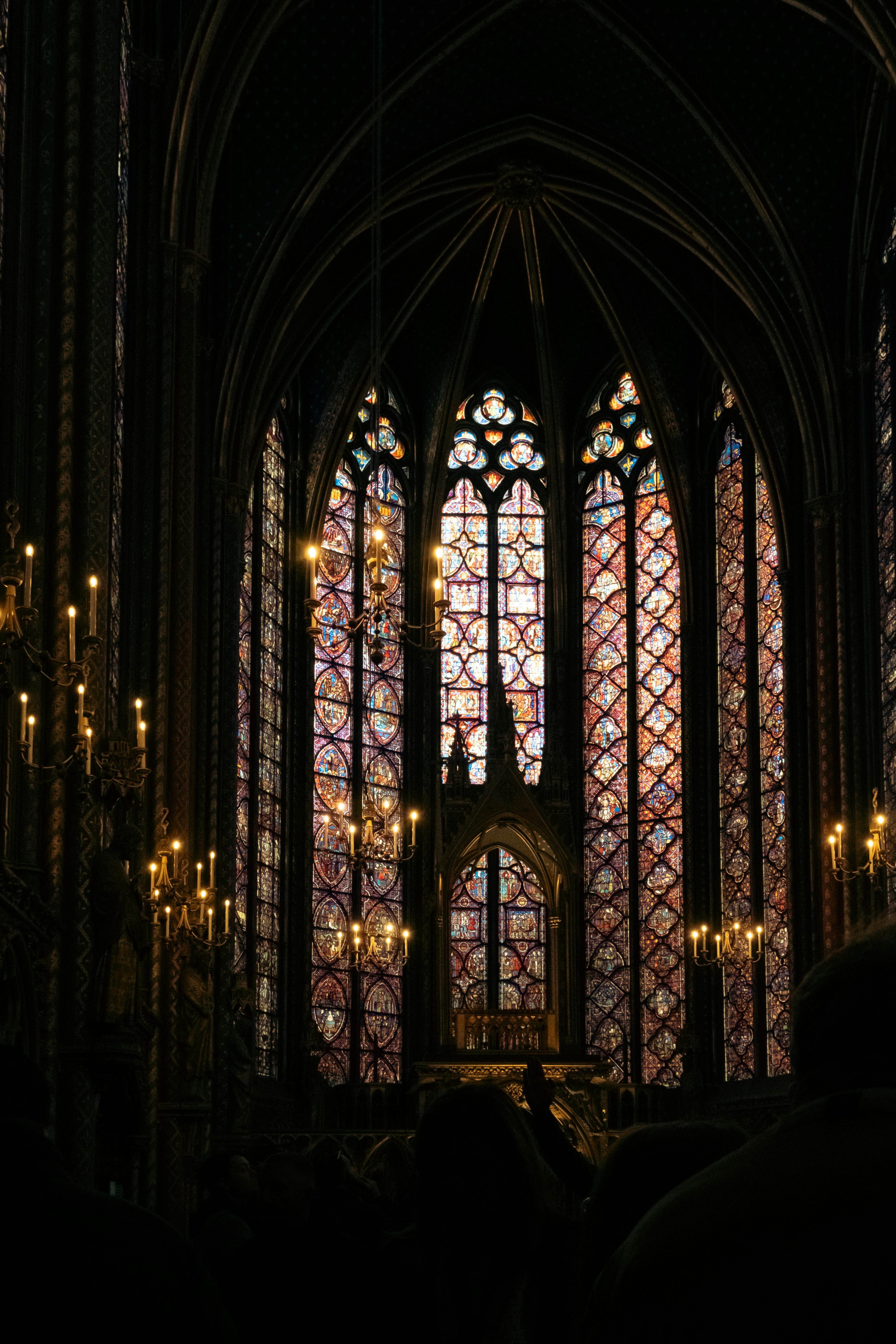 Stunning Gothic Cathedral Stained Glass Windows · Free Stock Photo
