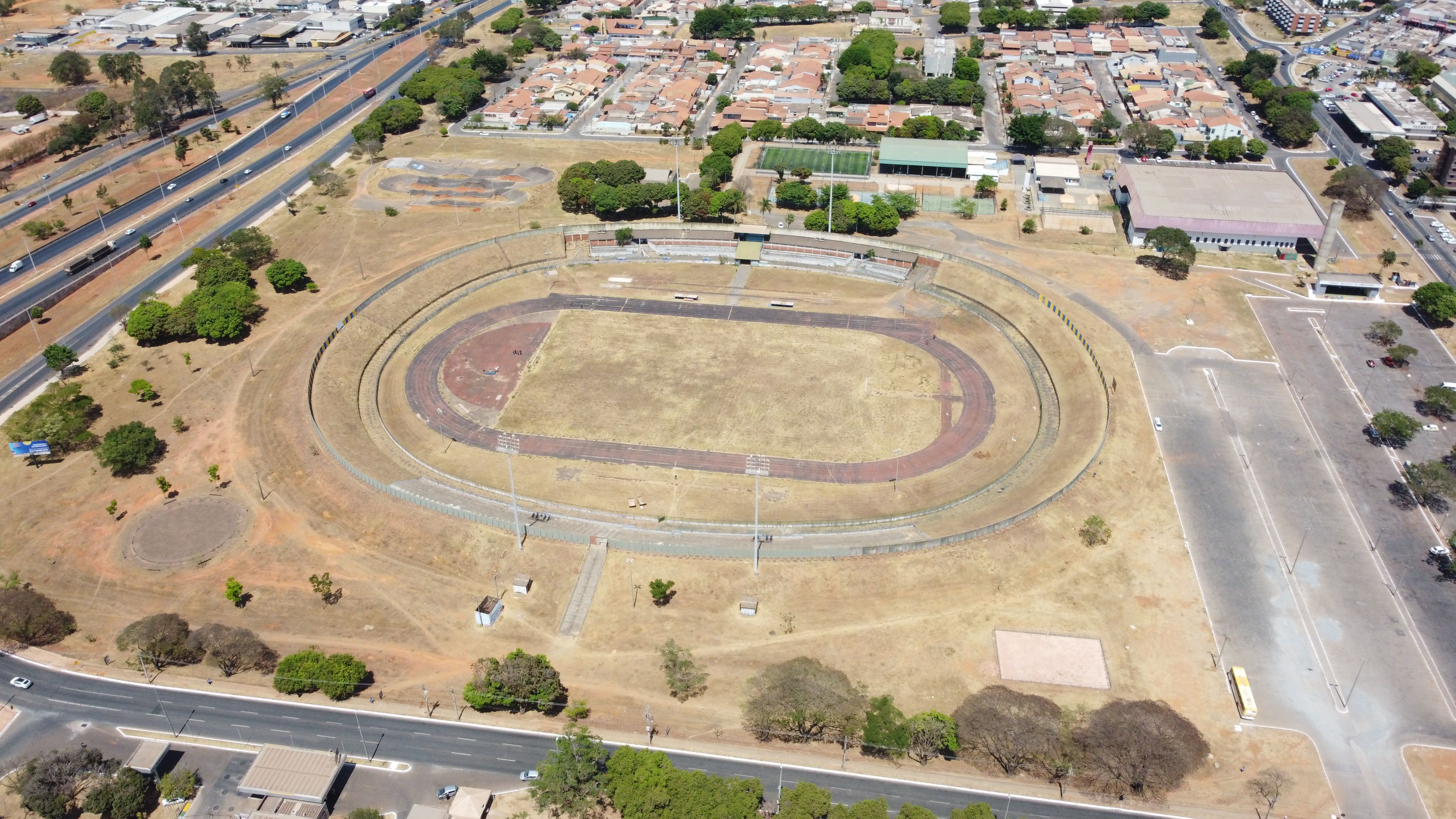 Aerial View of Abandoned Stadium in Brasilia · Free Stock Photo