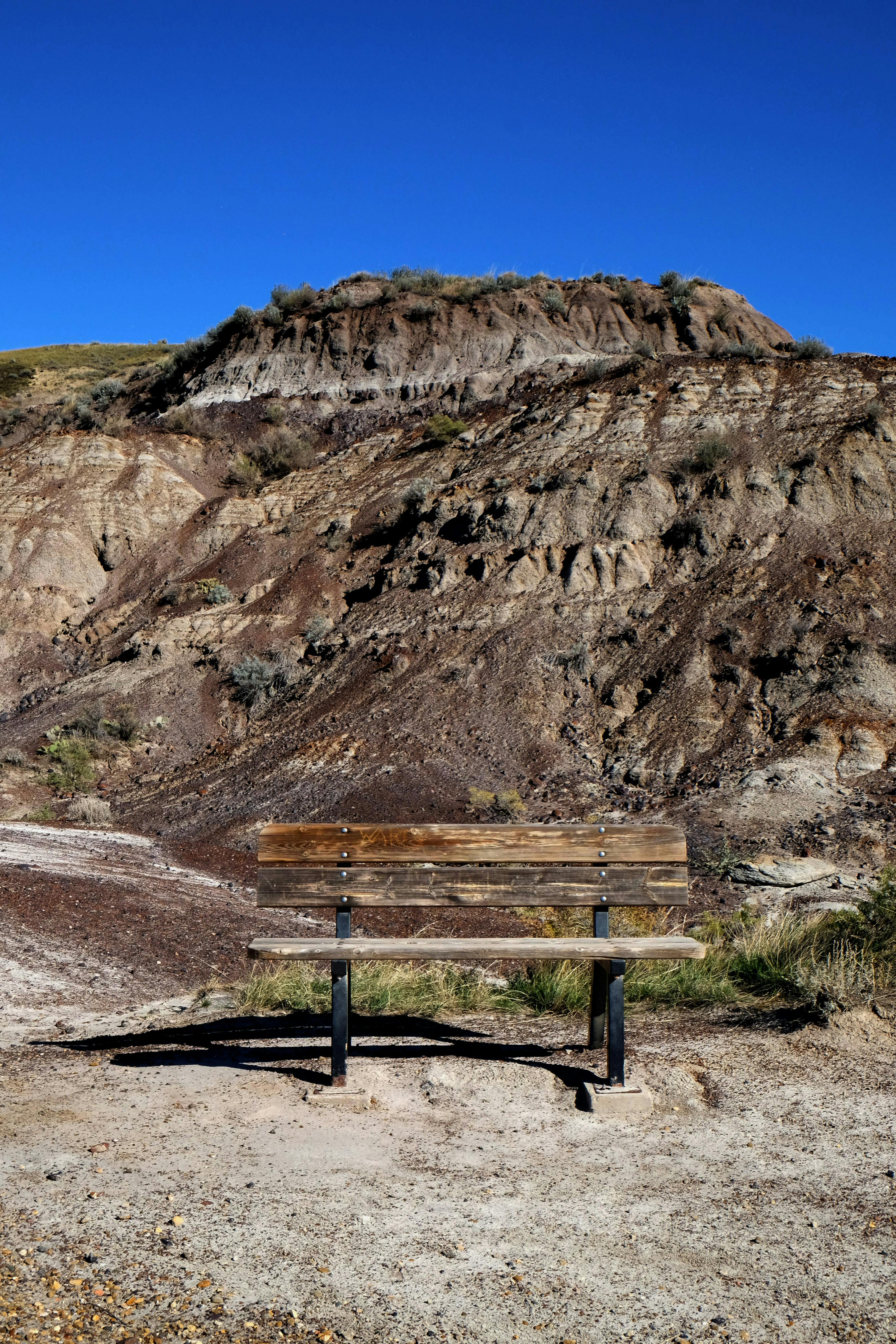 Scenic Bench in Drumheller Badlands · Free Stock Photo