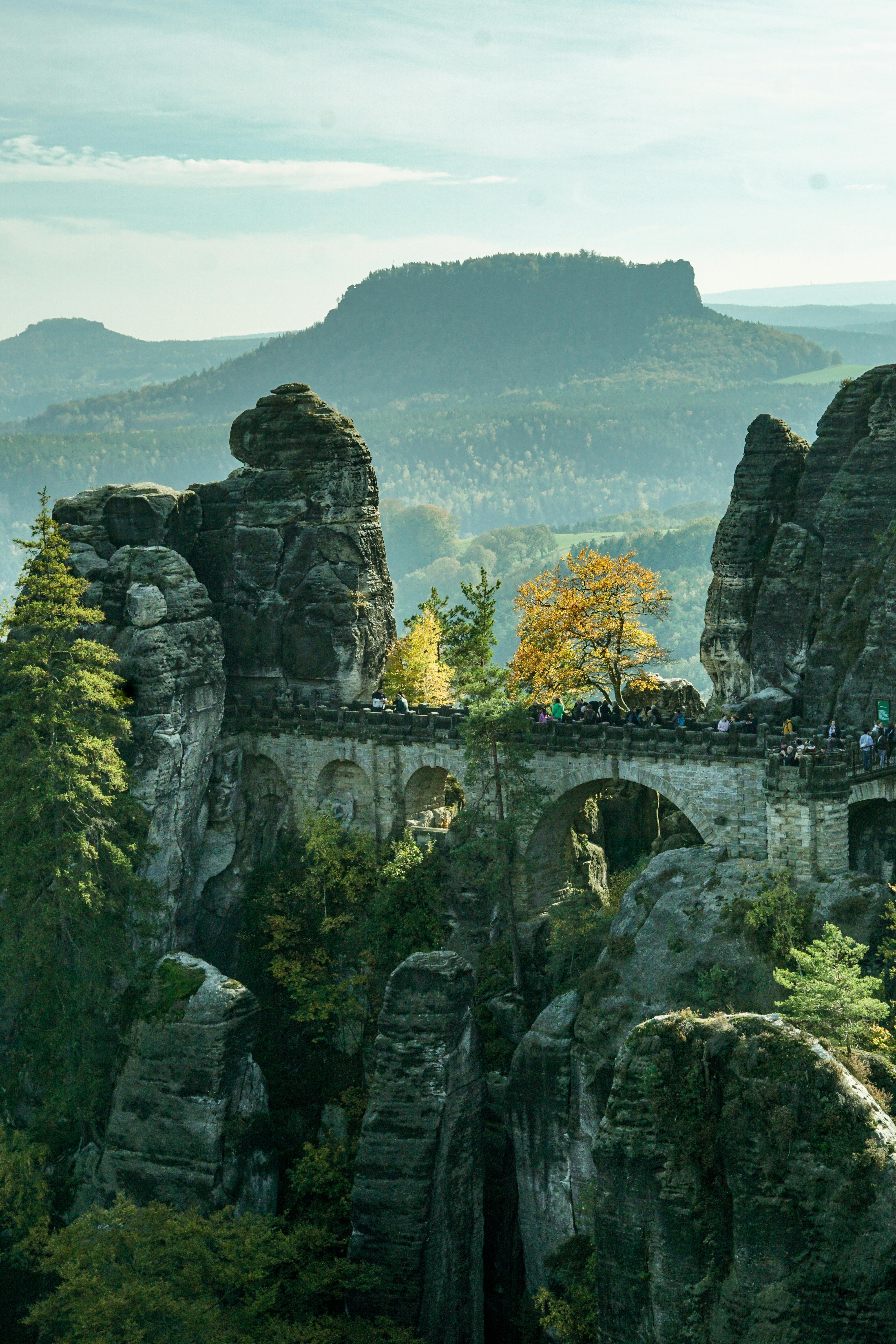 Majestic Bastei Bridge in Saxon Switzerland · Free Stock Photo