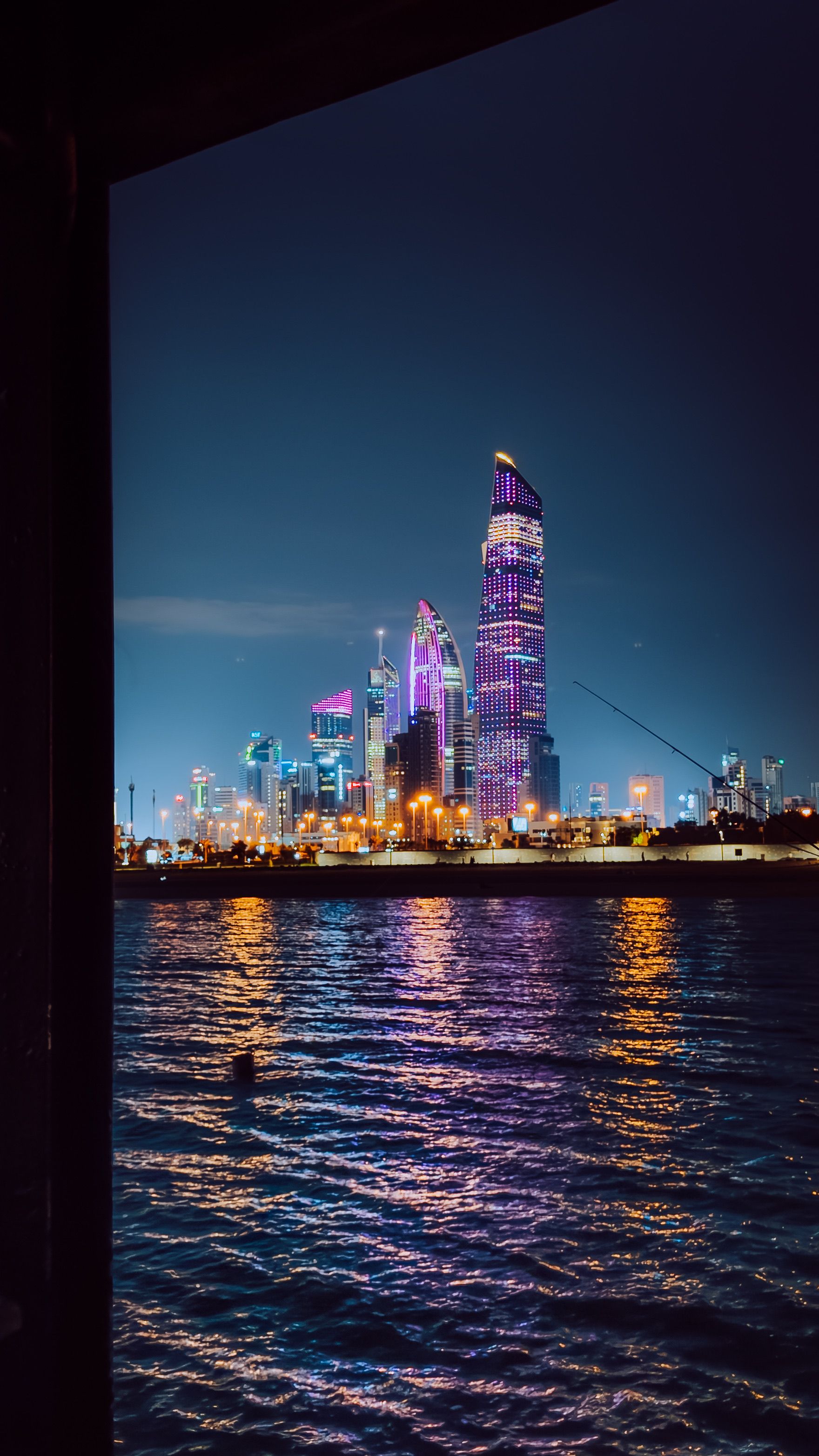 Stunning Night View of Illuminated City Skyline · Free Stock Photo